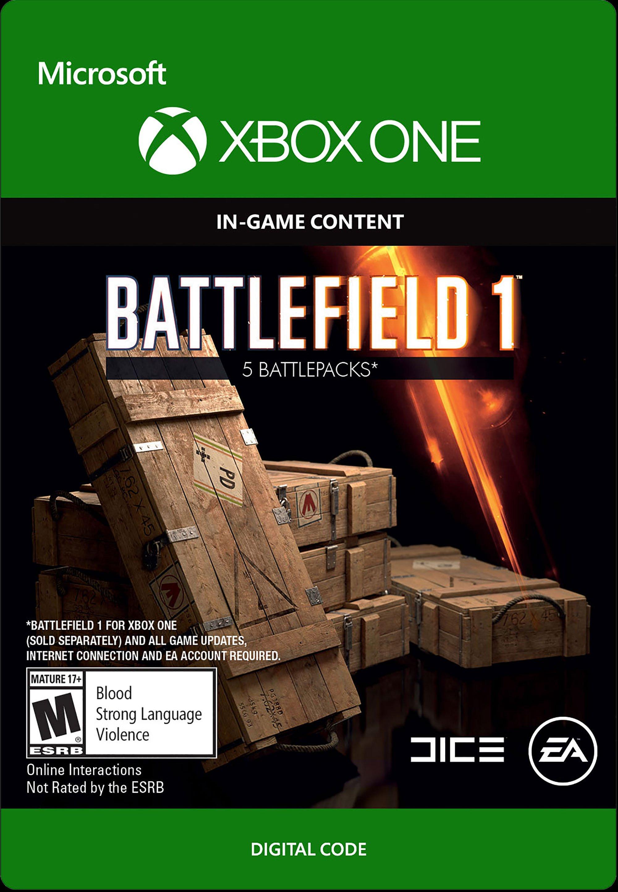 Battlefield 1 Battlepacks x 5 DLC - Xbox One | Xbox One | GameStop