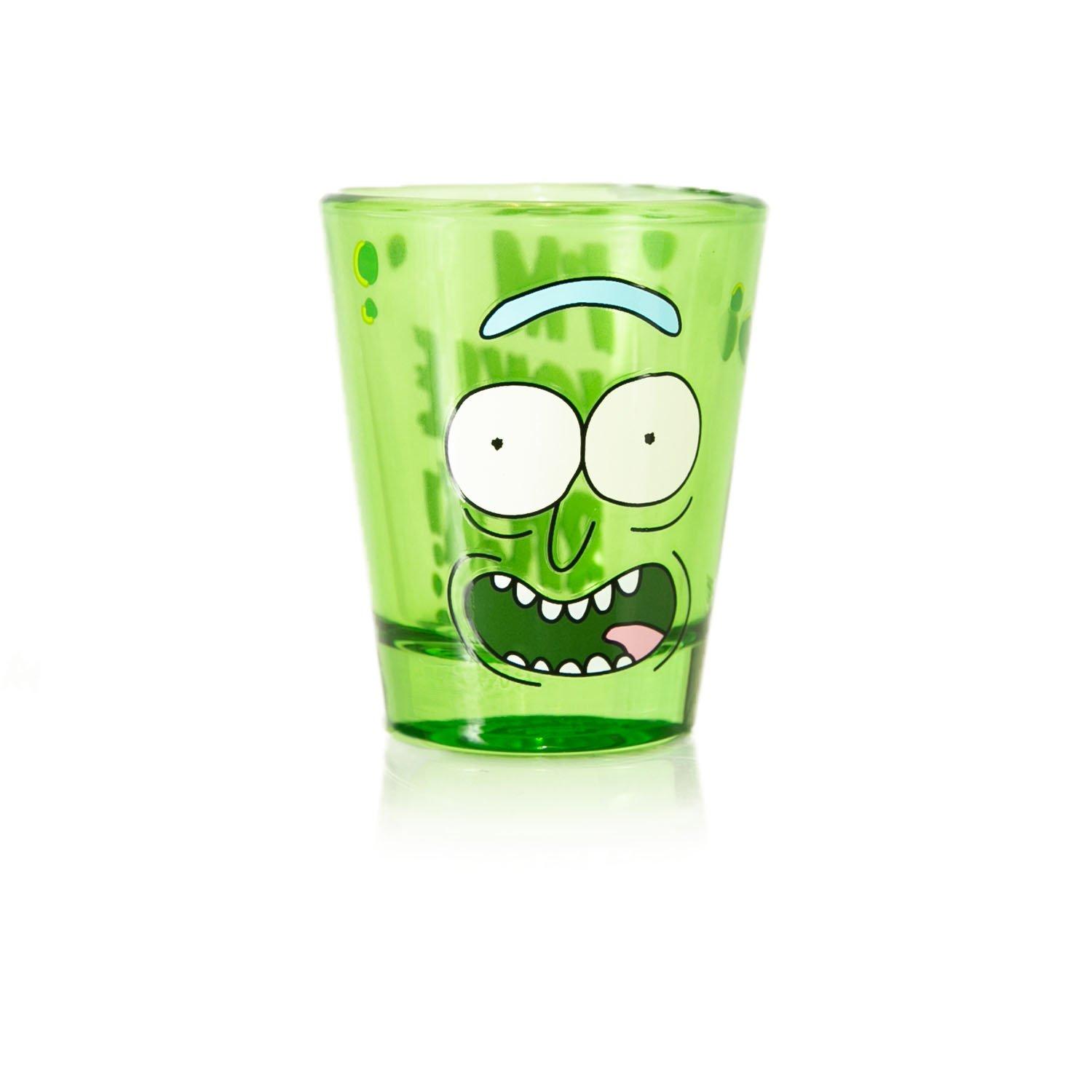 Rick and Morty Pickle Rick Mini Glass | GameStop