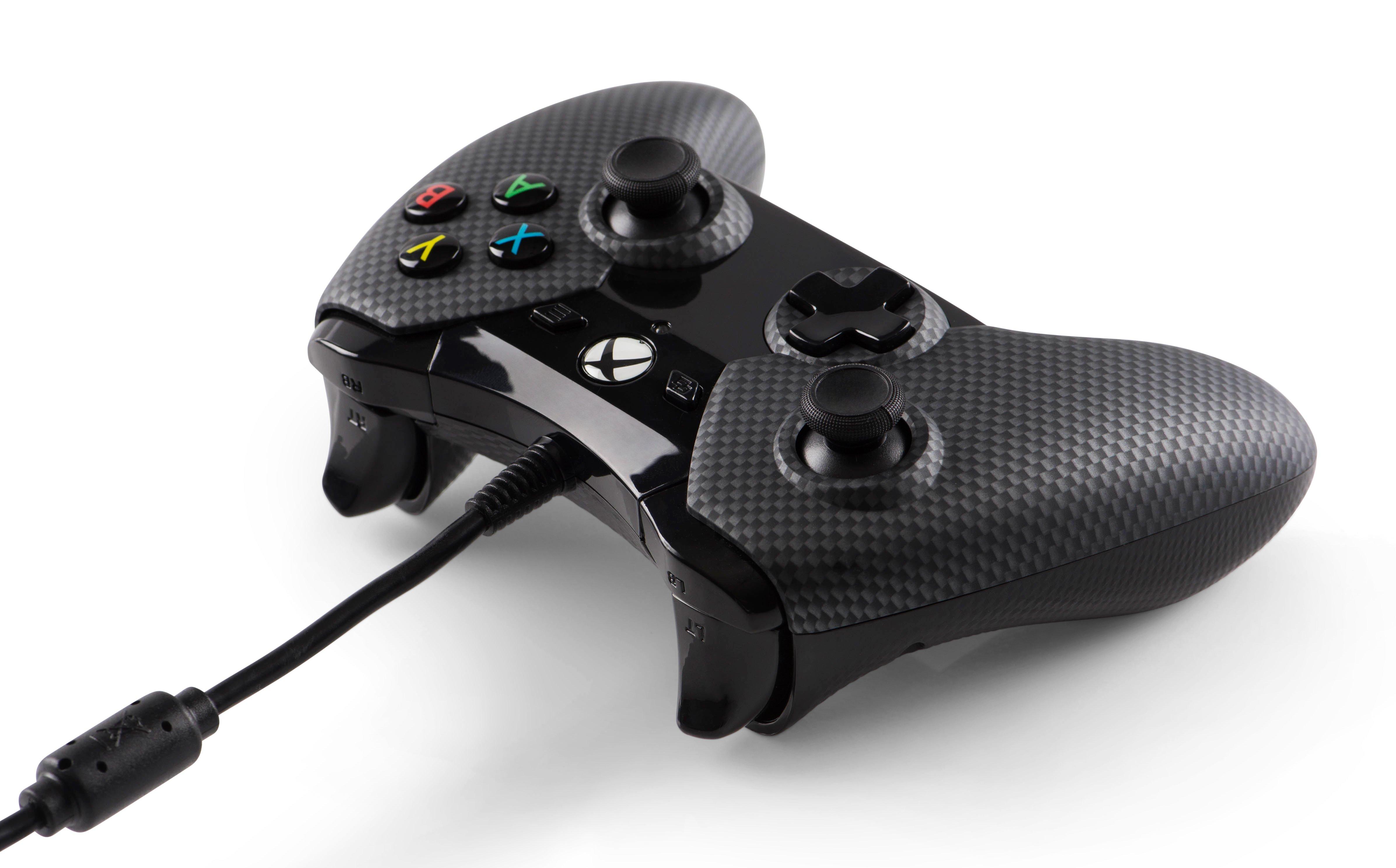Xbox One Black Carbon Fiber Wired Controller | Xbox One | GameStop