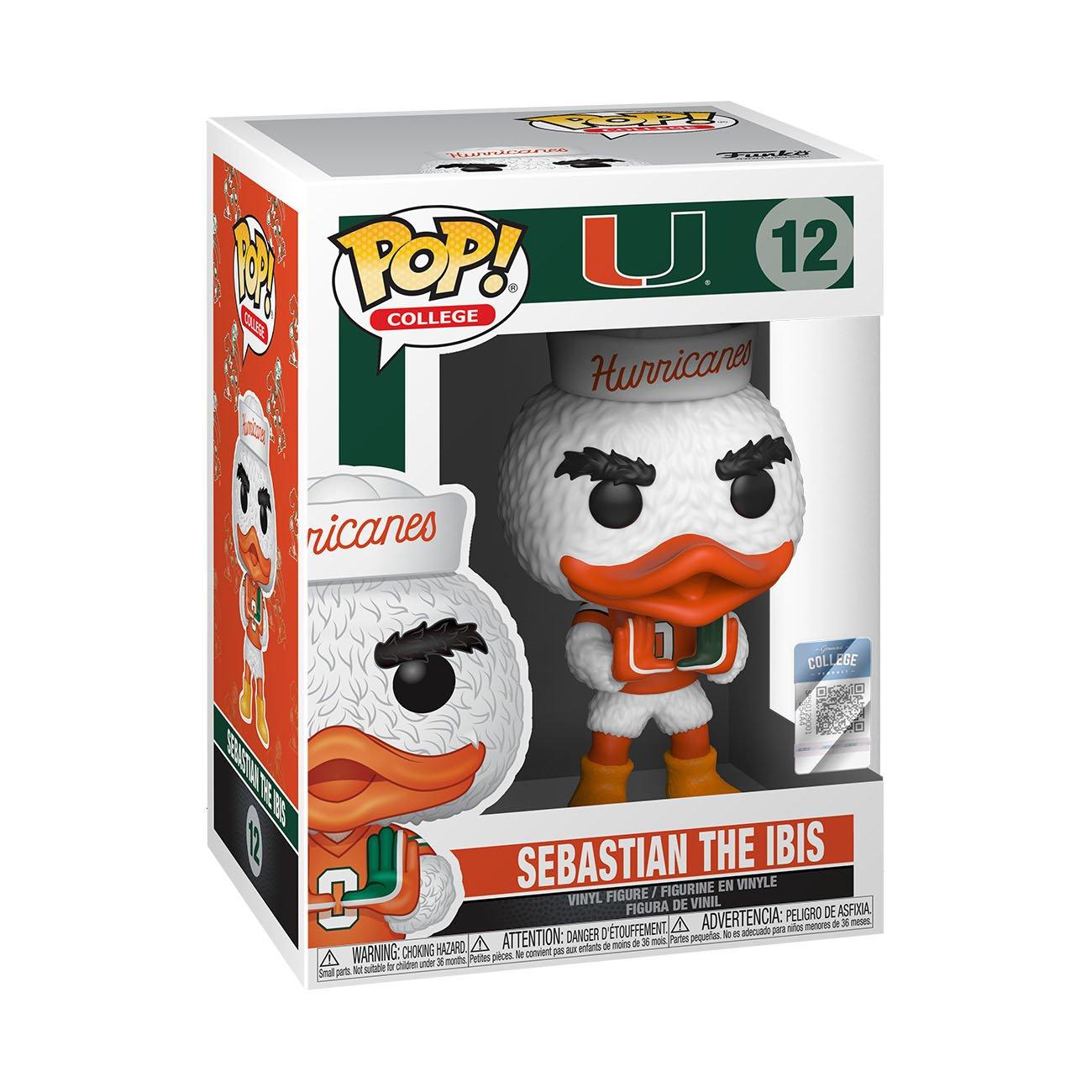 Funko Pop Mascots University Of Miami Sebastian The Ibis Vinyl Figure