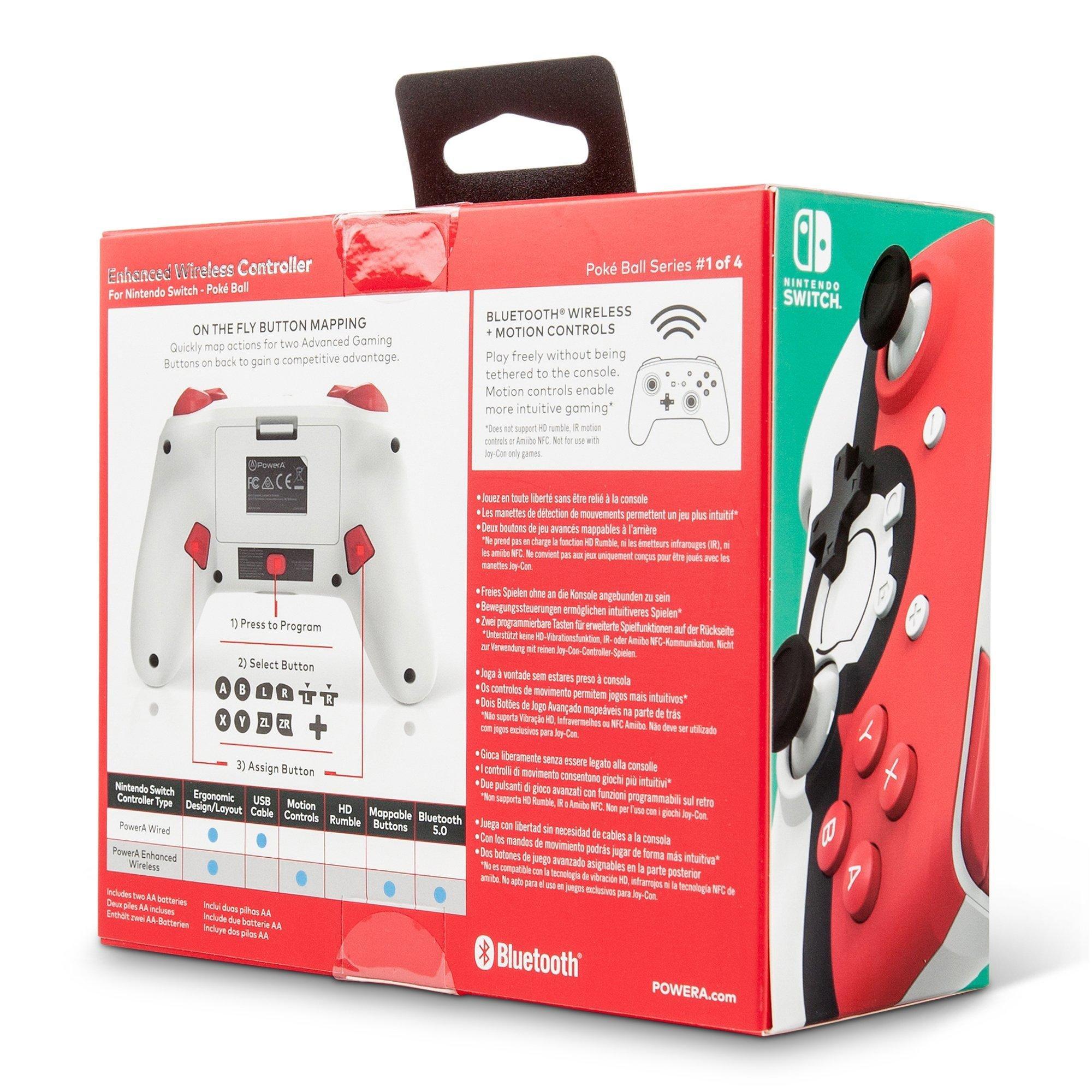 PowerA Enhanced Wireless Controller for Nintendo Switch Pokemon Poke Ball