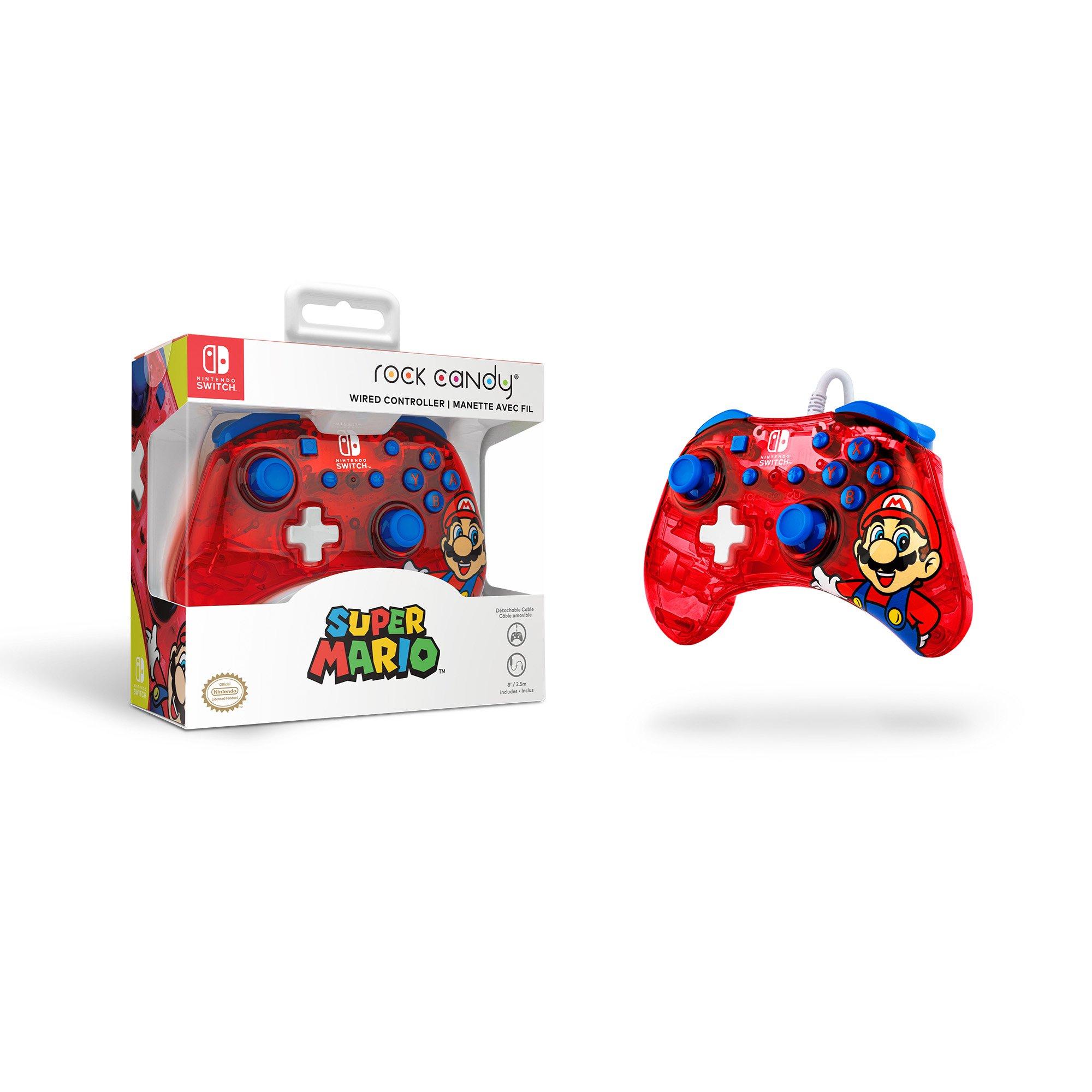 Rock Candy Super Mario Bros. Mario Wired Controller for Nintendo Switch