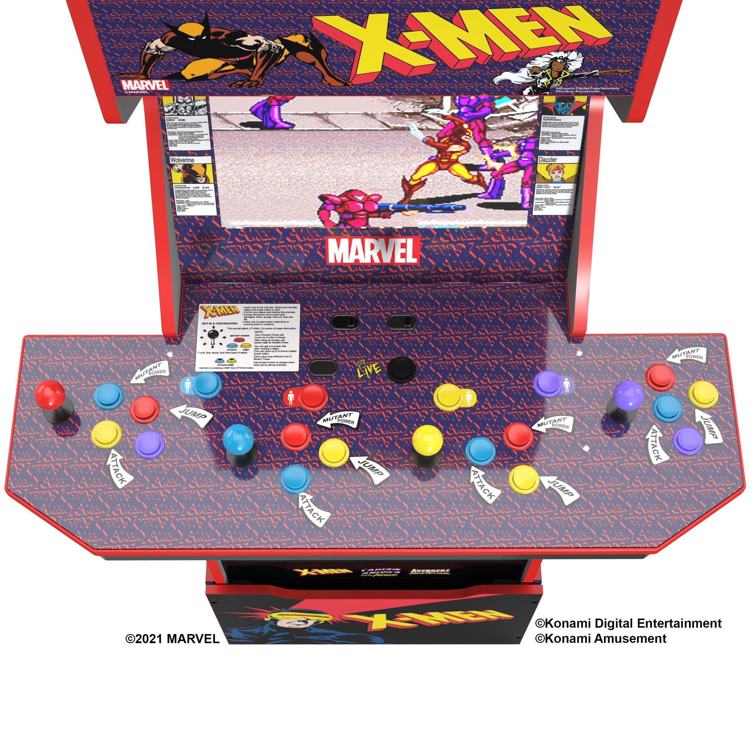 X-Men 4-player Wi-Fi Enabled Arcade Cabinet with Stool