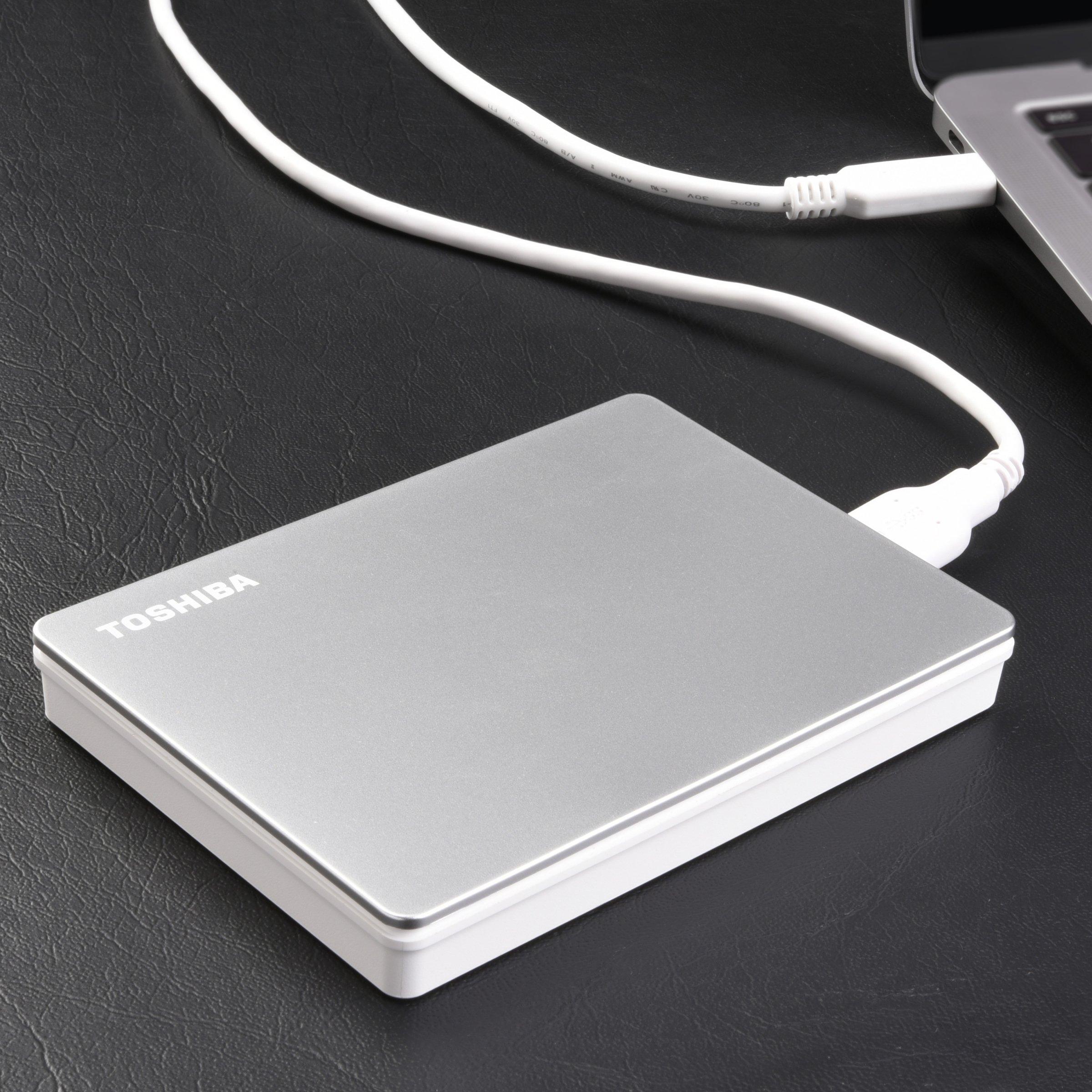 Toshiba CANVIO Flex Portable External Hard Drive 2TB Silver