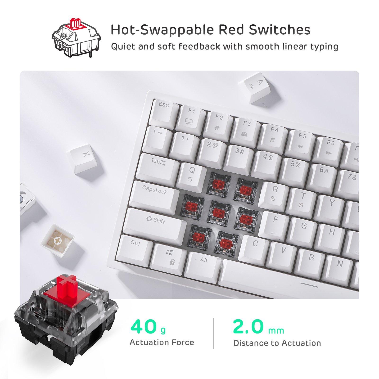 RK Royal Kludge RK84 Wireless Mechanical Keyboard Red Switch | Hamilton ...