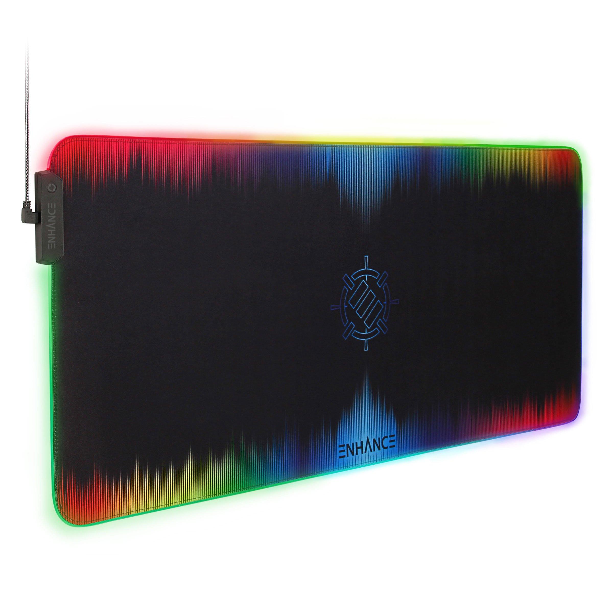 Enhance Pathogen Xxl Illuminated Extended Gaming Mouse Pad Multicolor