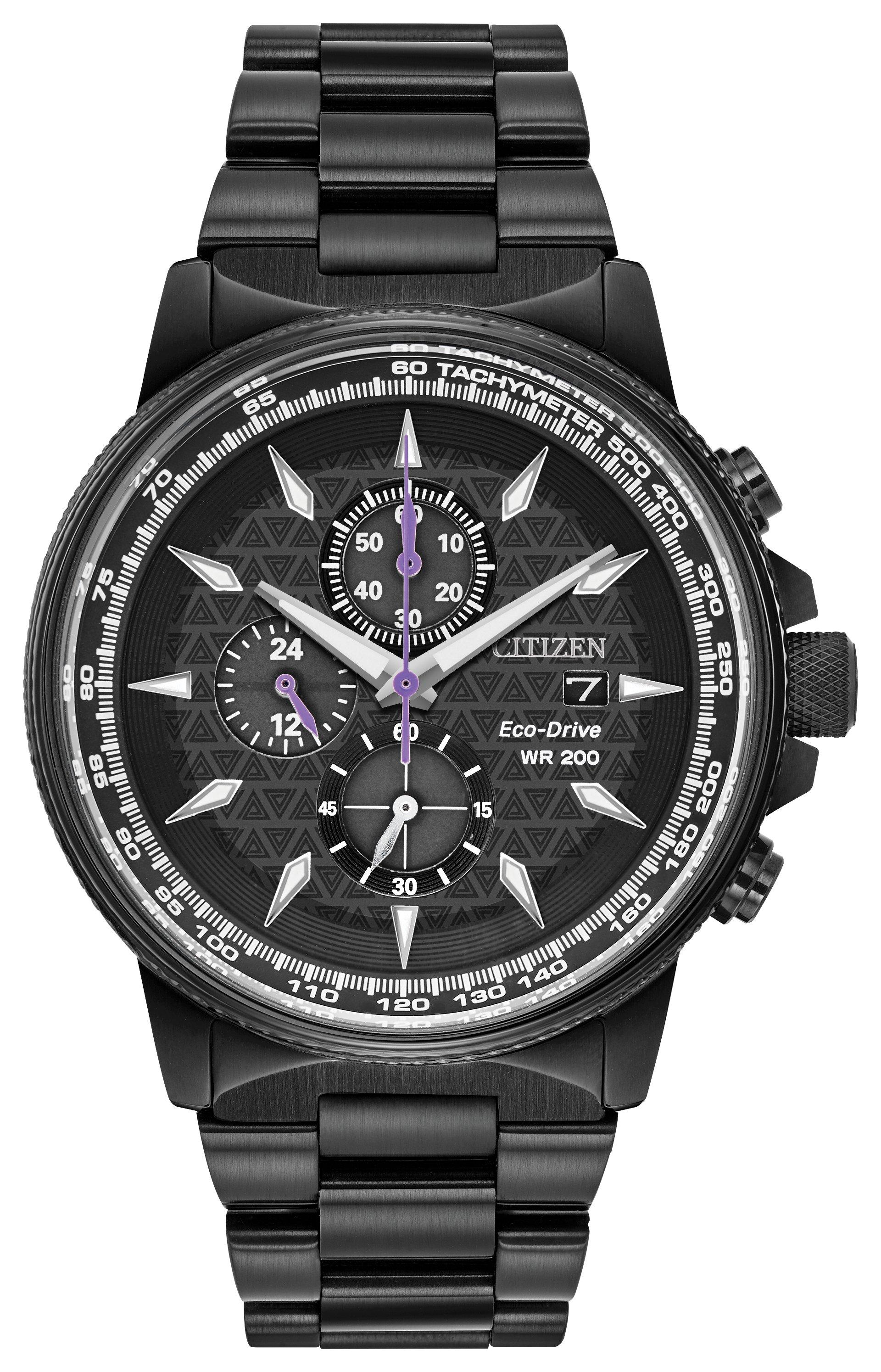 Citizen Eco-Drive Marvel Black Panther 43mm Black Stainless Steel Watch