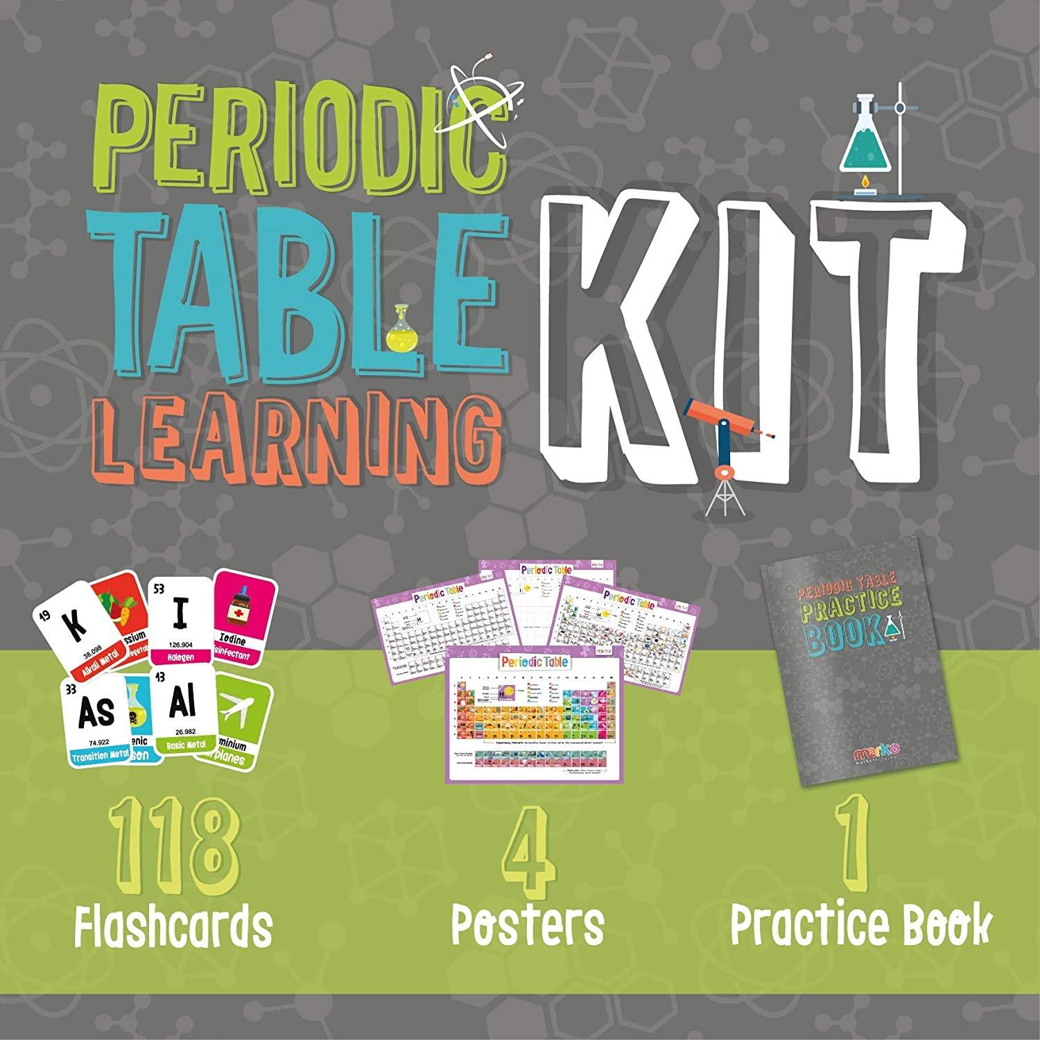 merka Periodic Table Learn Chemistry Posters and Flash Cards Beautiful ...