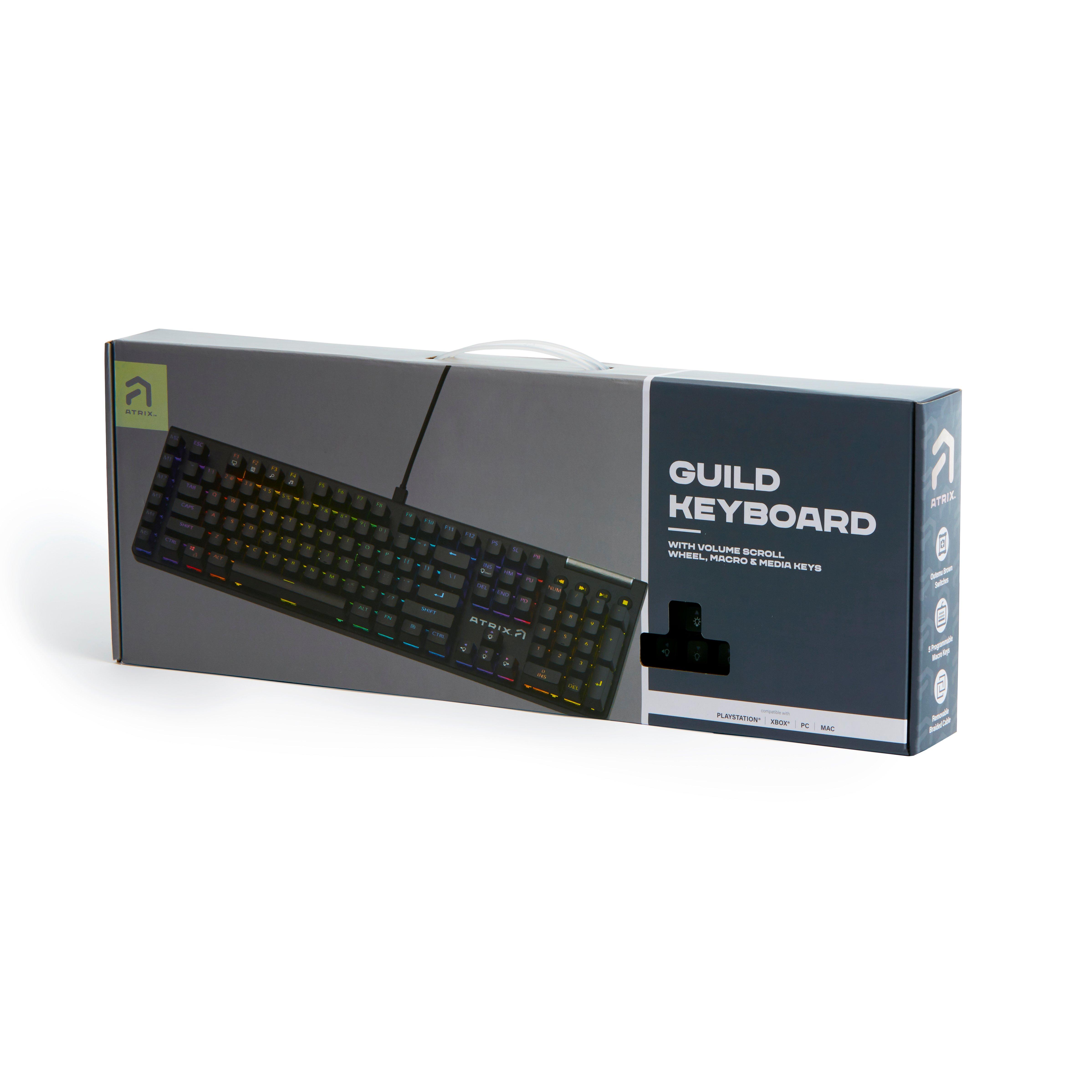 Trade In Atrix Guild Brown Switch Wired Keyboard with RGB | GameStop