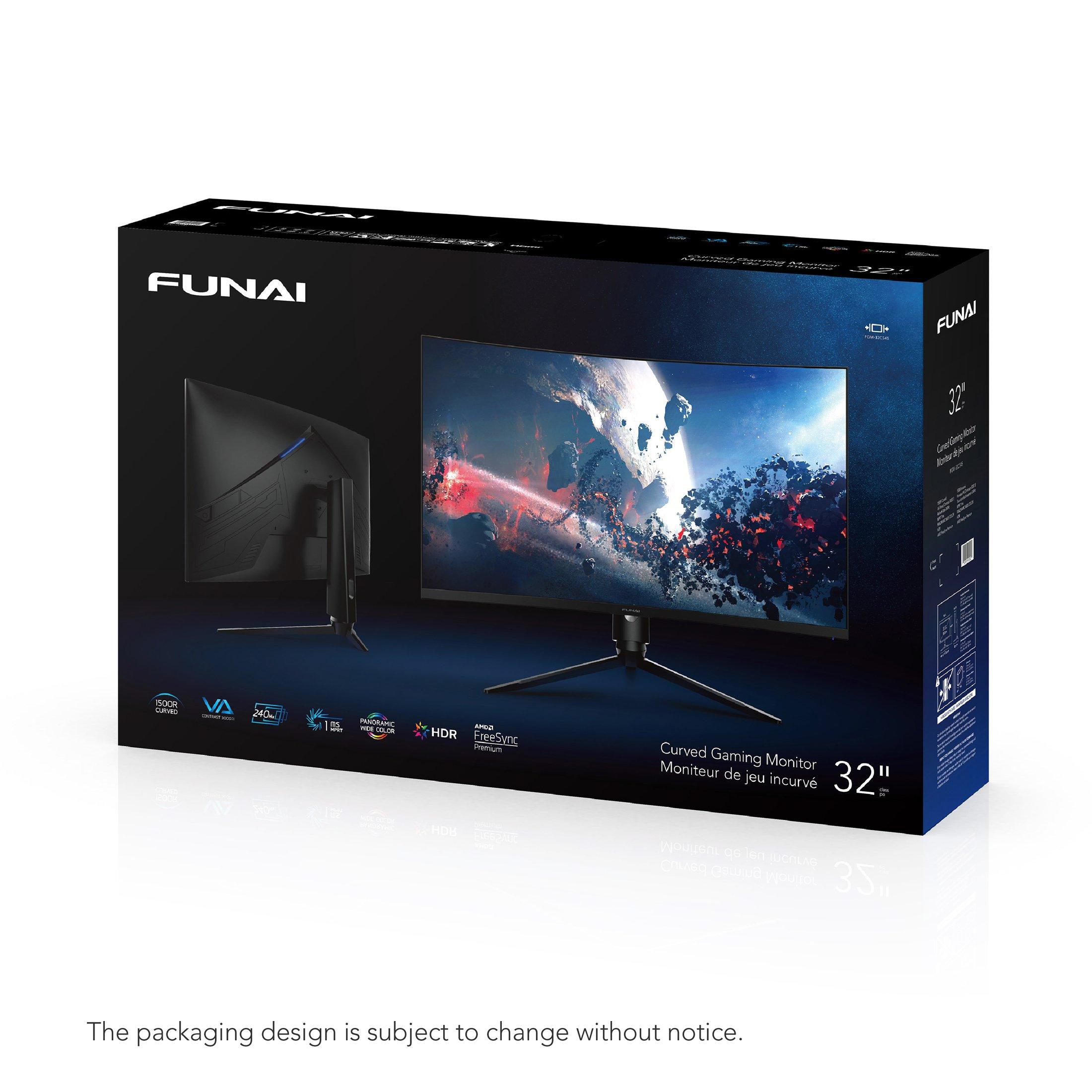 Funai 32-in 240Hz Full HD VA Curved Gaming Monitor