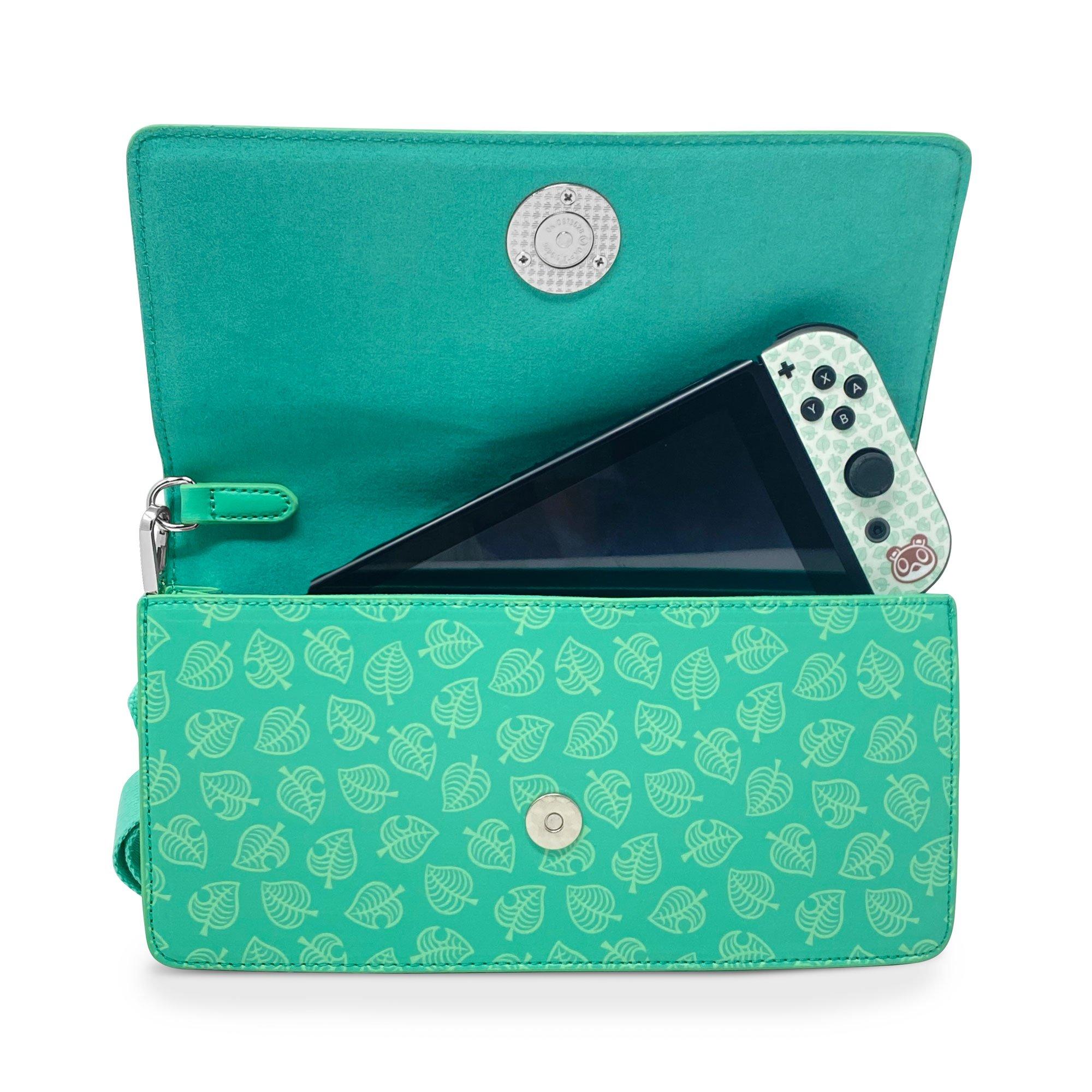 Razer Animal Crossing: New Horizons Teal Leaves Crossbody Travel Case ...