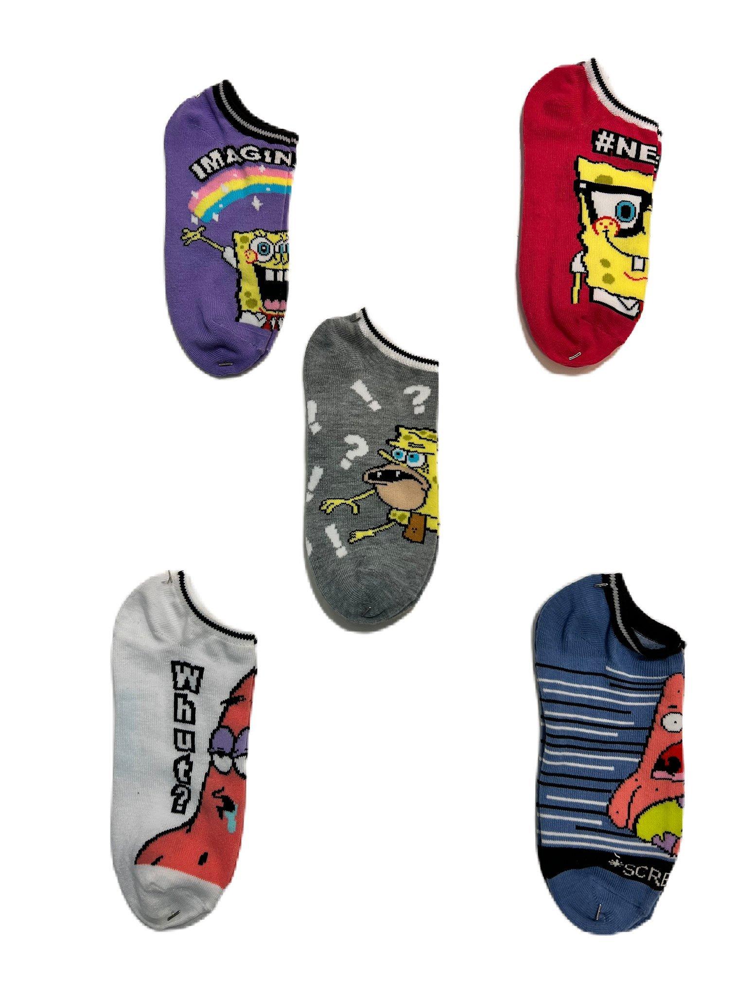 Spongebob Squarepants Ankle Socks 5 Pack