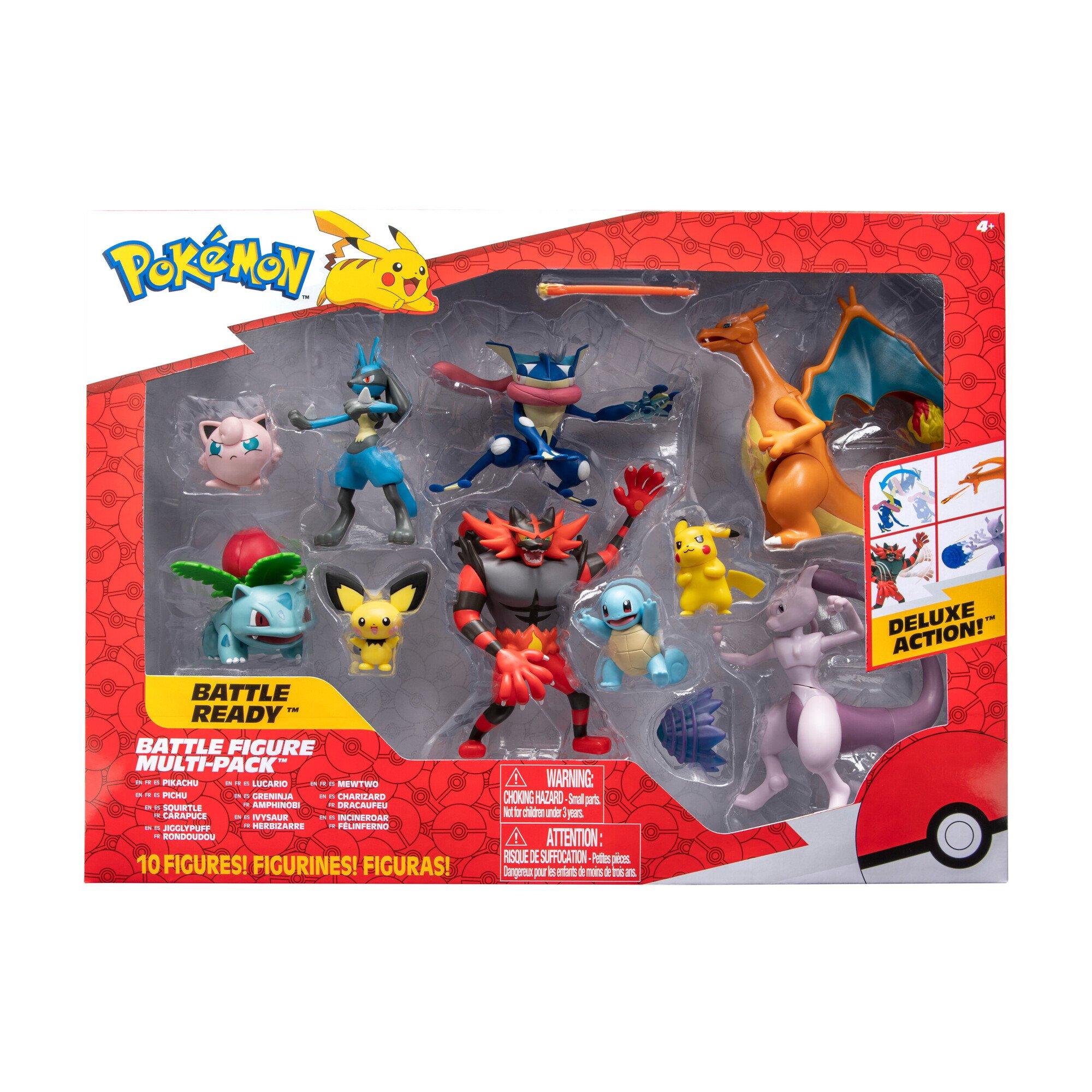 Pokemon Official Ultimate Battle Figure 10-Pack "Pikachu, 2" Charmander ...