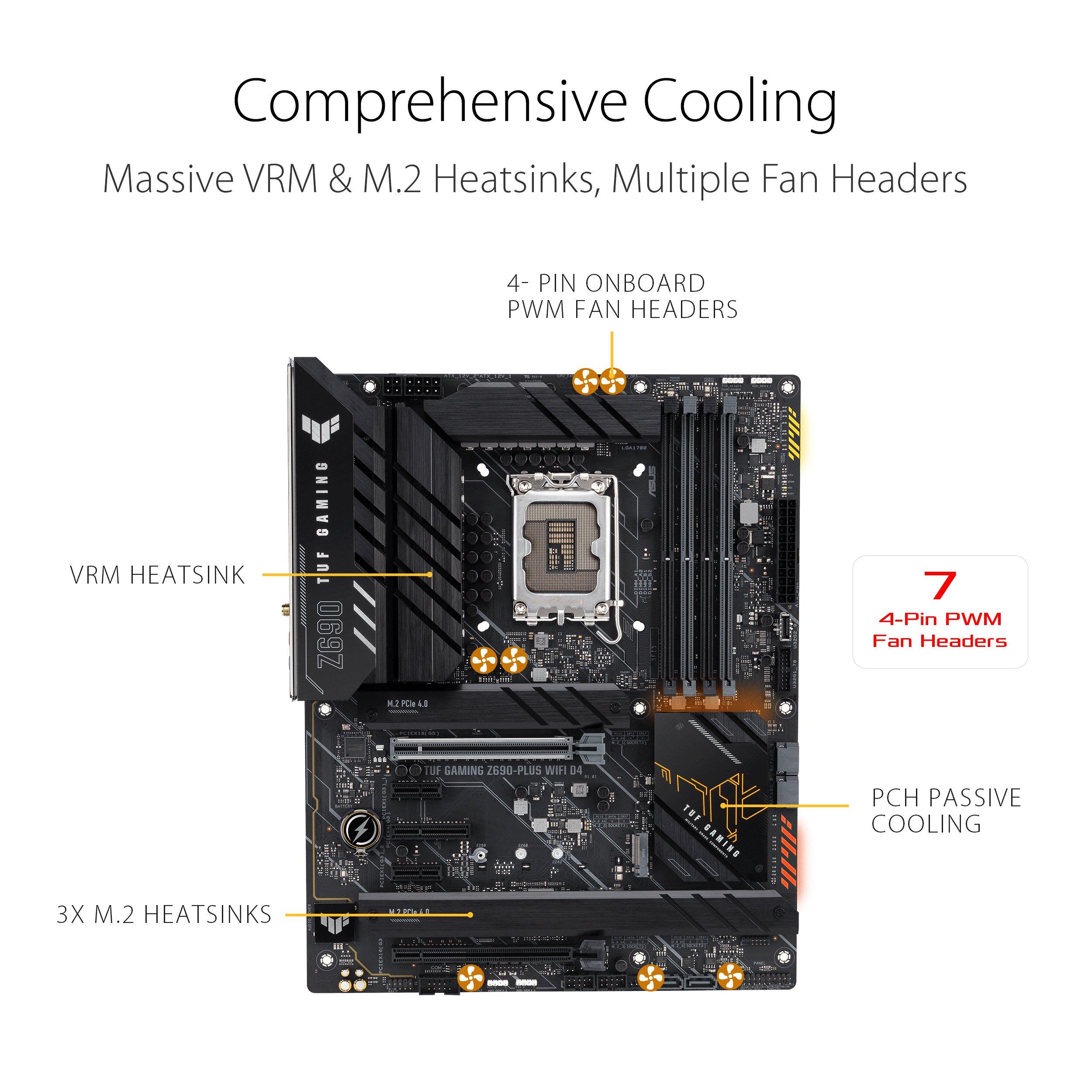 ASUS TUF GAMING Z690-PLUS WIFI D4 Bundle DDR4 Intel LGA 1700 ATX Gaming ...