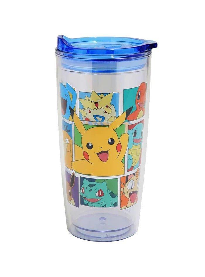 Pokemon Character Grid 20oz Double Wall Plastic Travel Tumbler with ...