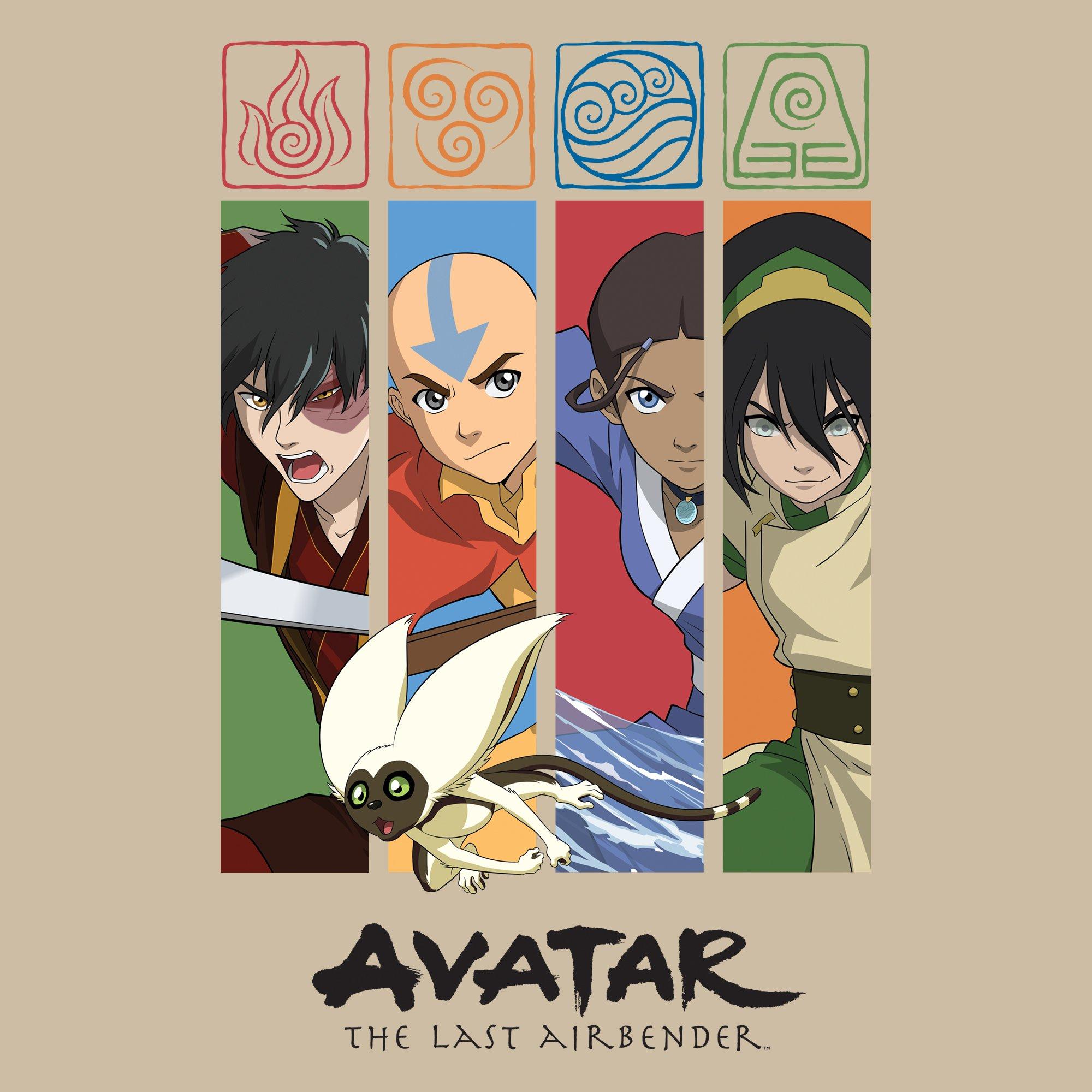 Boxlunch Avatar: The Last Airbender Four Nations Symbol Crewneck ...