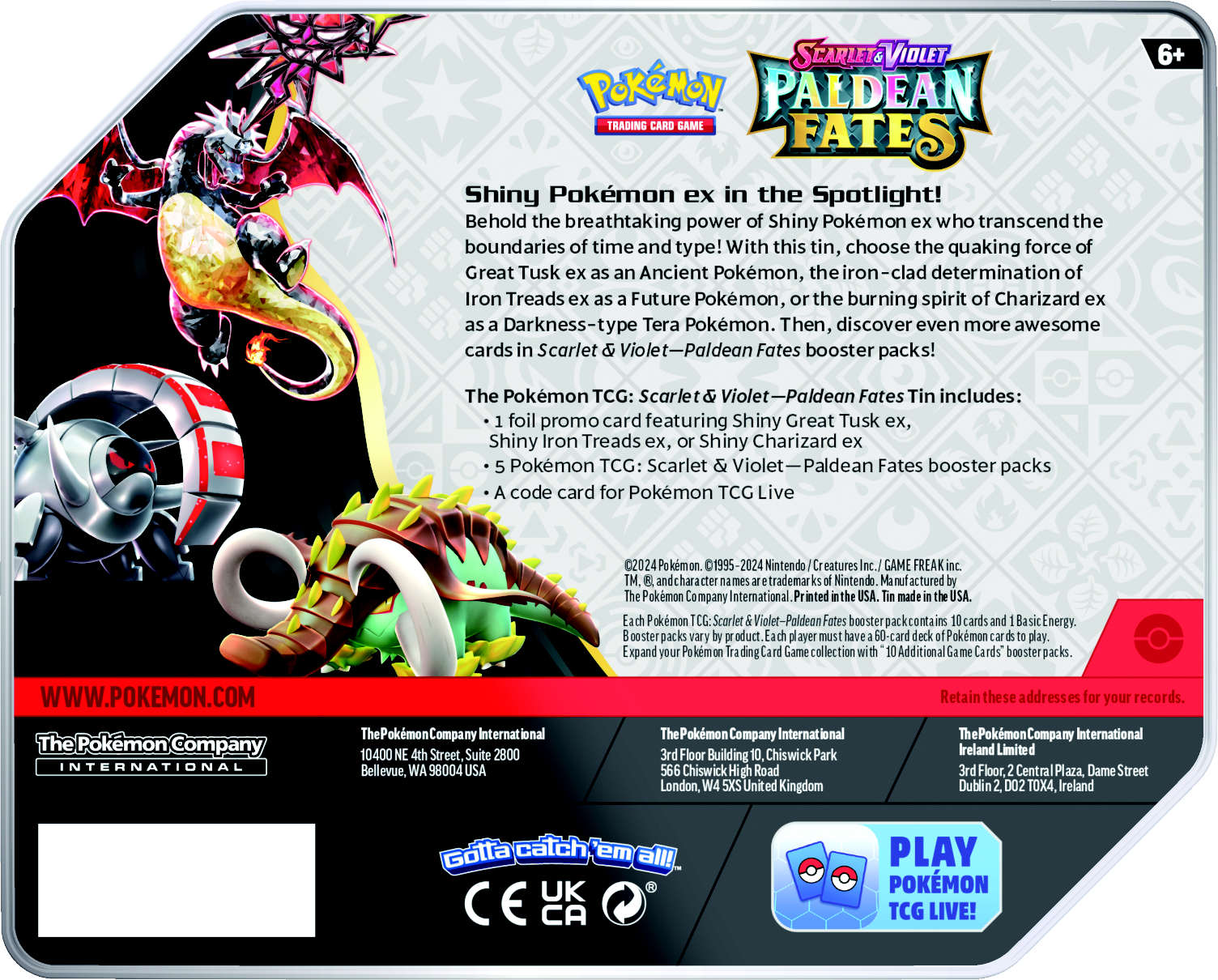 The Pokemon Company International Pokemon Trading Card Game: Paldean ...