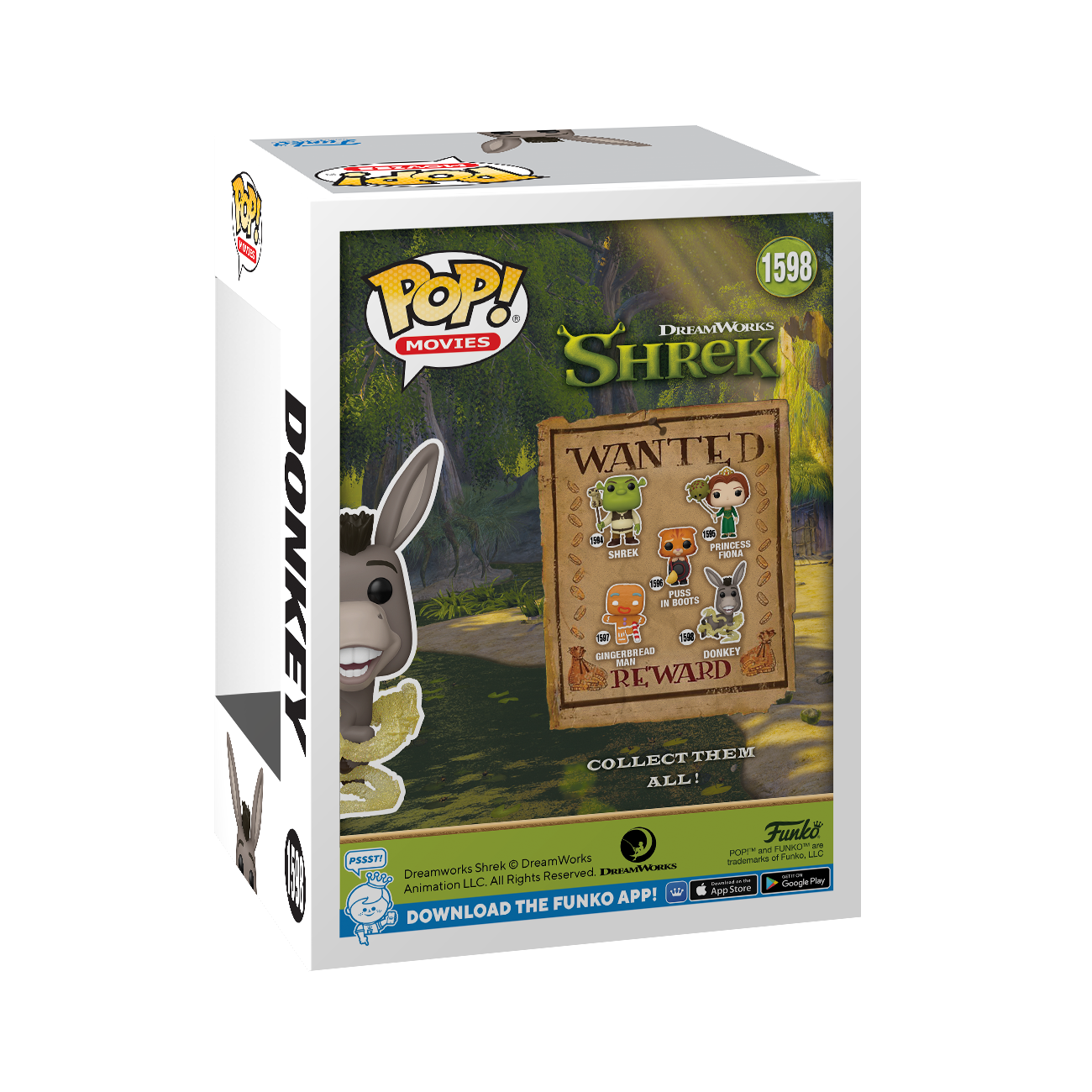 Funko POP Movies Dream Works 30th Anniversary Shrek Donkey 4.6 in Vinyl Figure GameStop