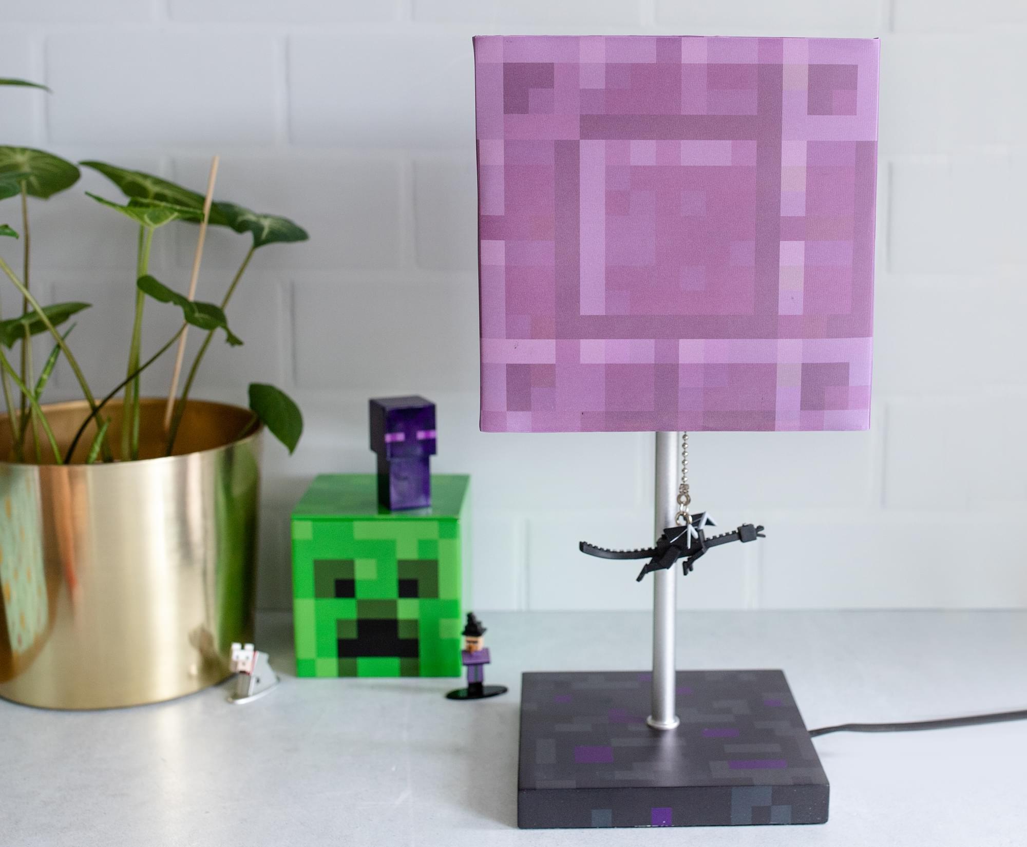 Toynk Minecraft Nether Portal Desk Lamp with Ender Dragon Pull ...