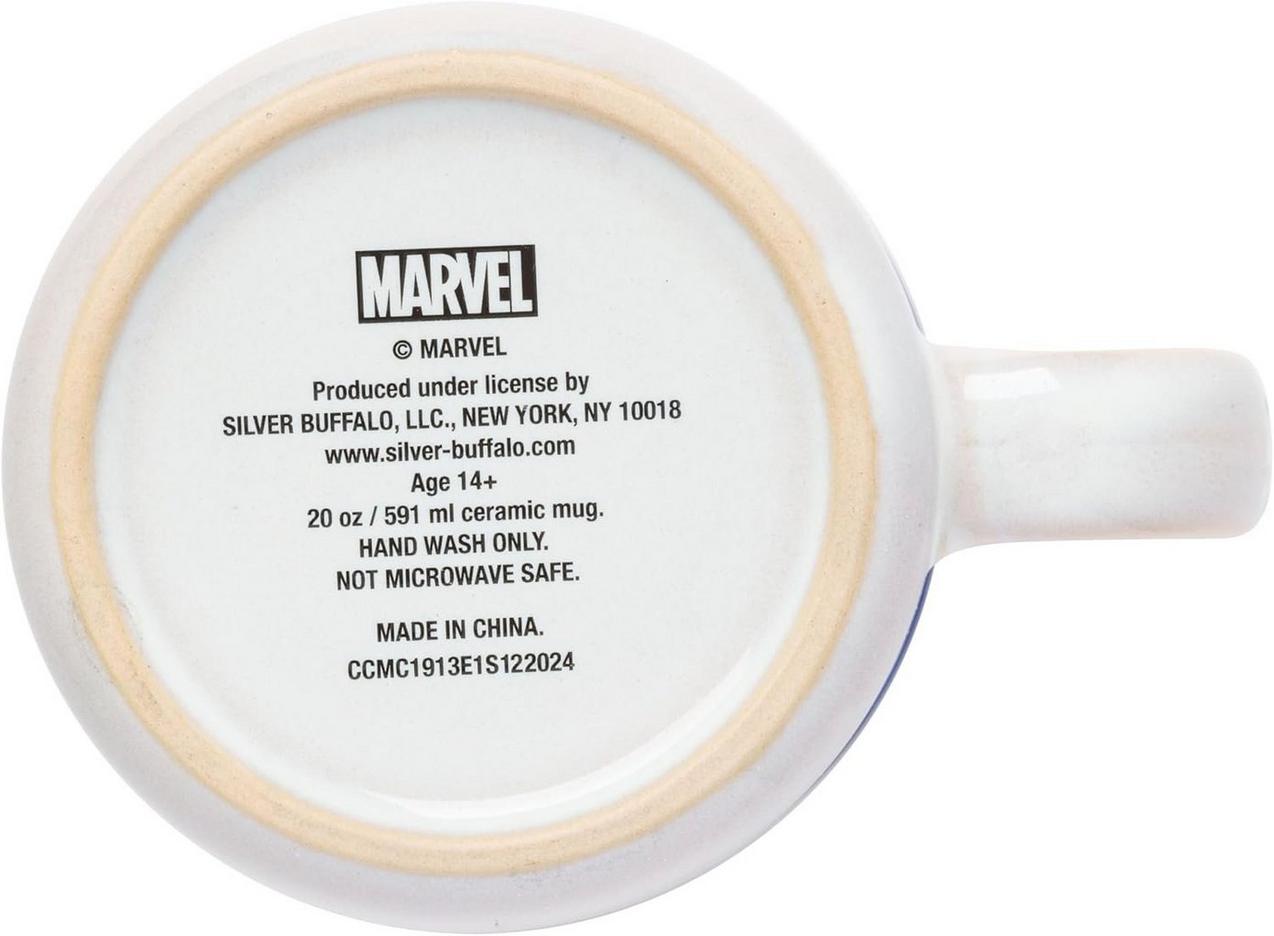 Marvel Captain America Shield Reactive Glaze 20oz Ceramic Camper Mug ...