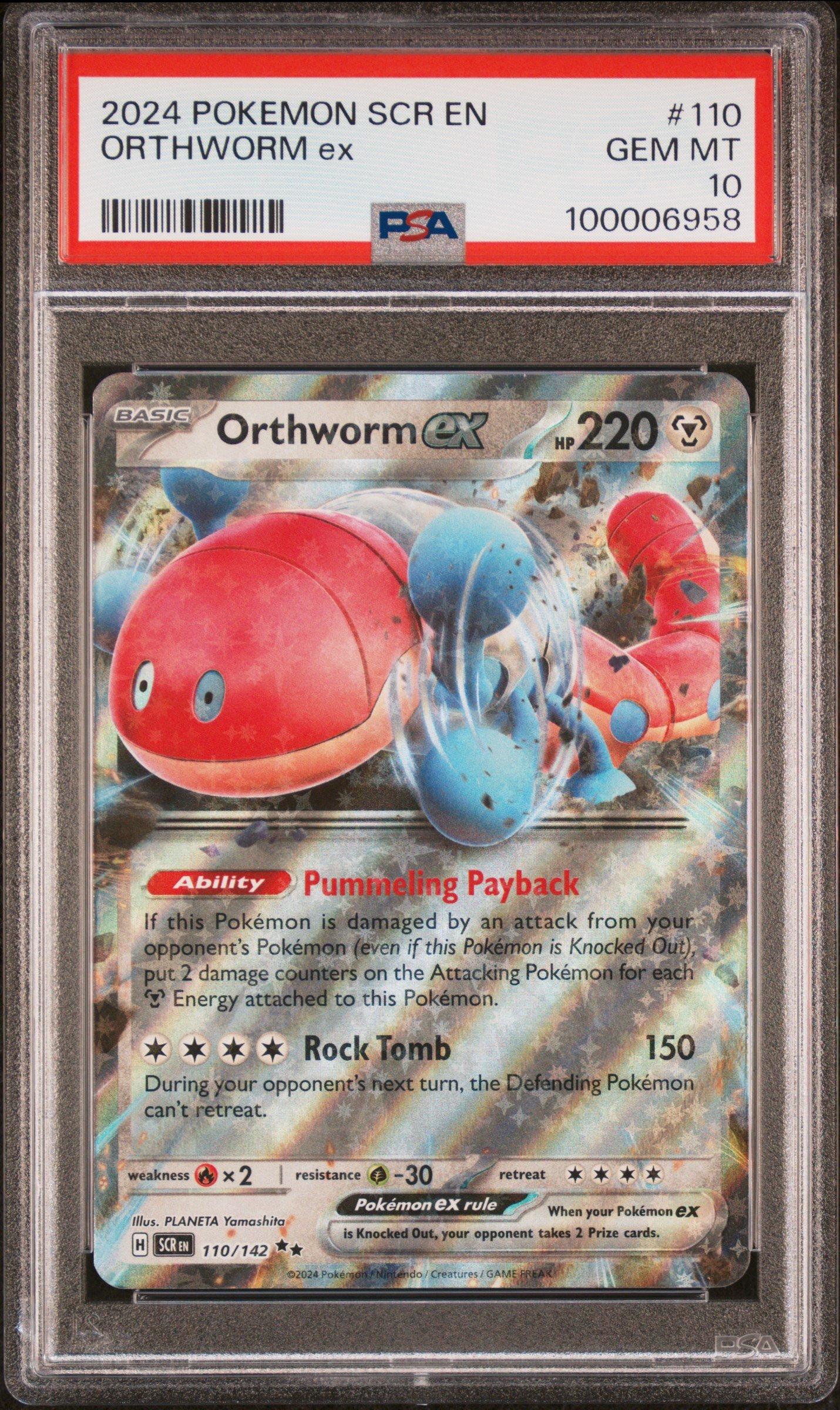 2024 Pokemon Scr En-stellar Crown 110 Orthworm Ex PSA 10 | GameStop