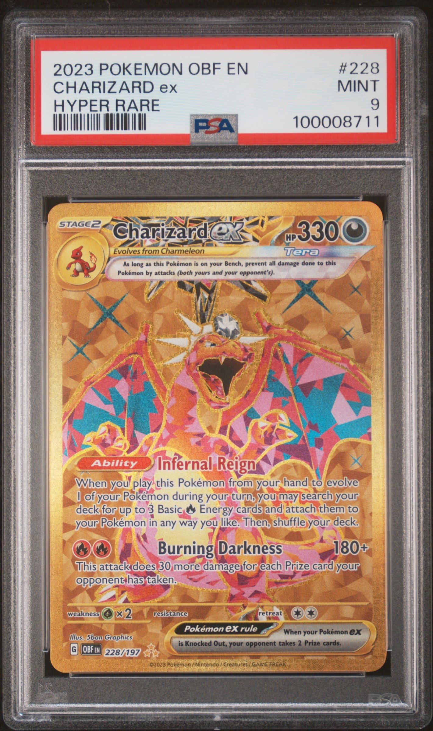 2023 Pokemon Obf En-obsidian Flames 228 Charizard Ex Hyper Rare PSA 9 ...