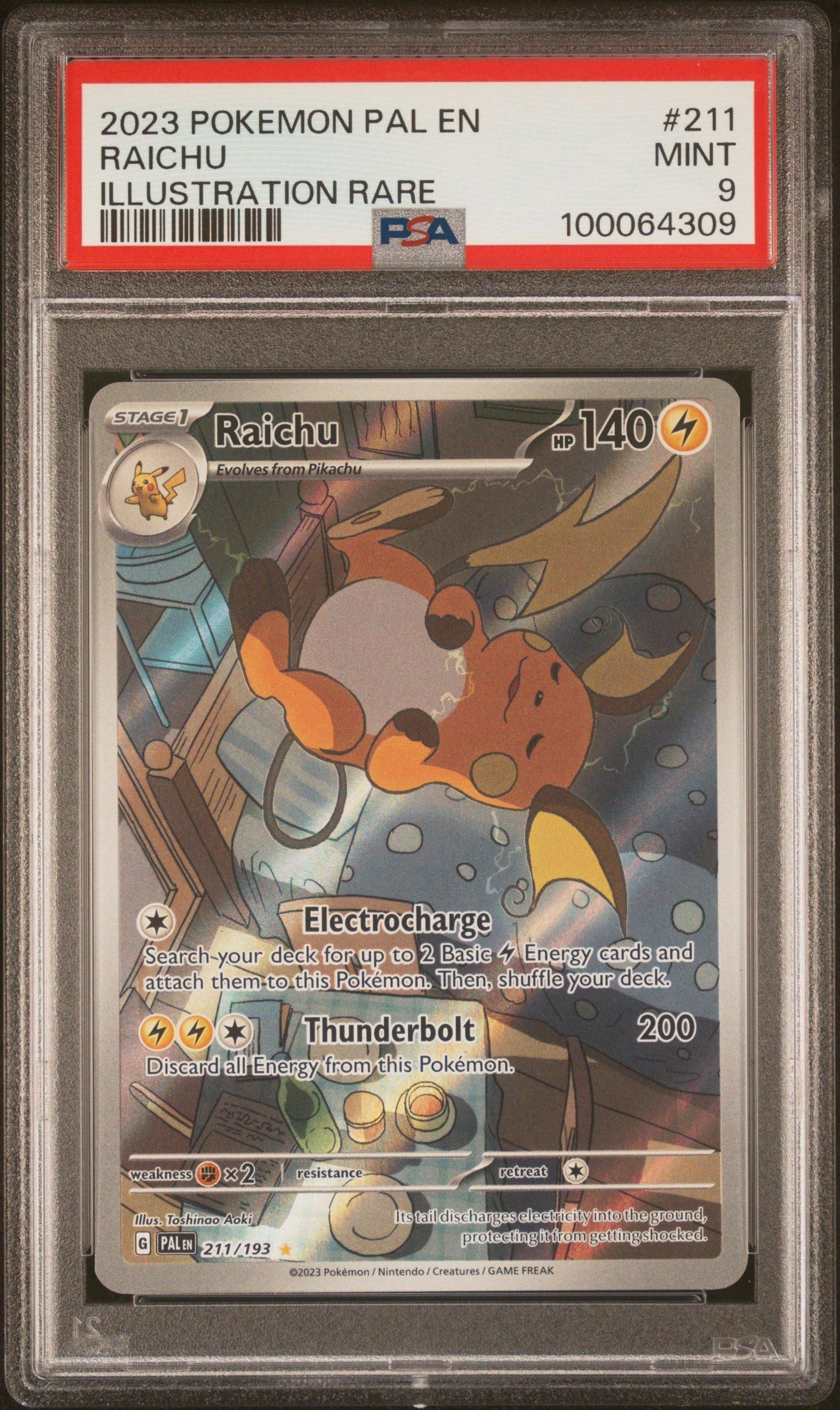 2023 Pokemon Pal En-paldea Evolved 211 Raichu Illustration Rare PSA 9 ...
