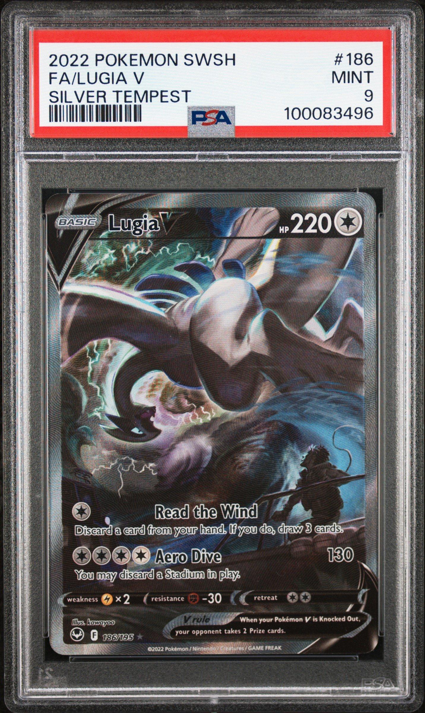 2022 Pokemon Sword & Shield Silver Tempest 186 Full Art/lugia V PSA 9 ...
