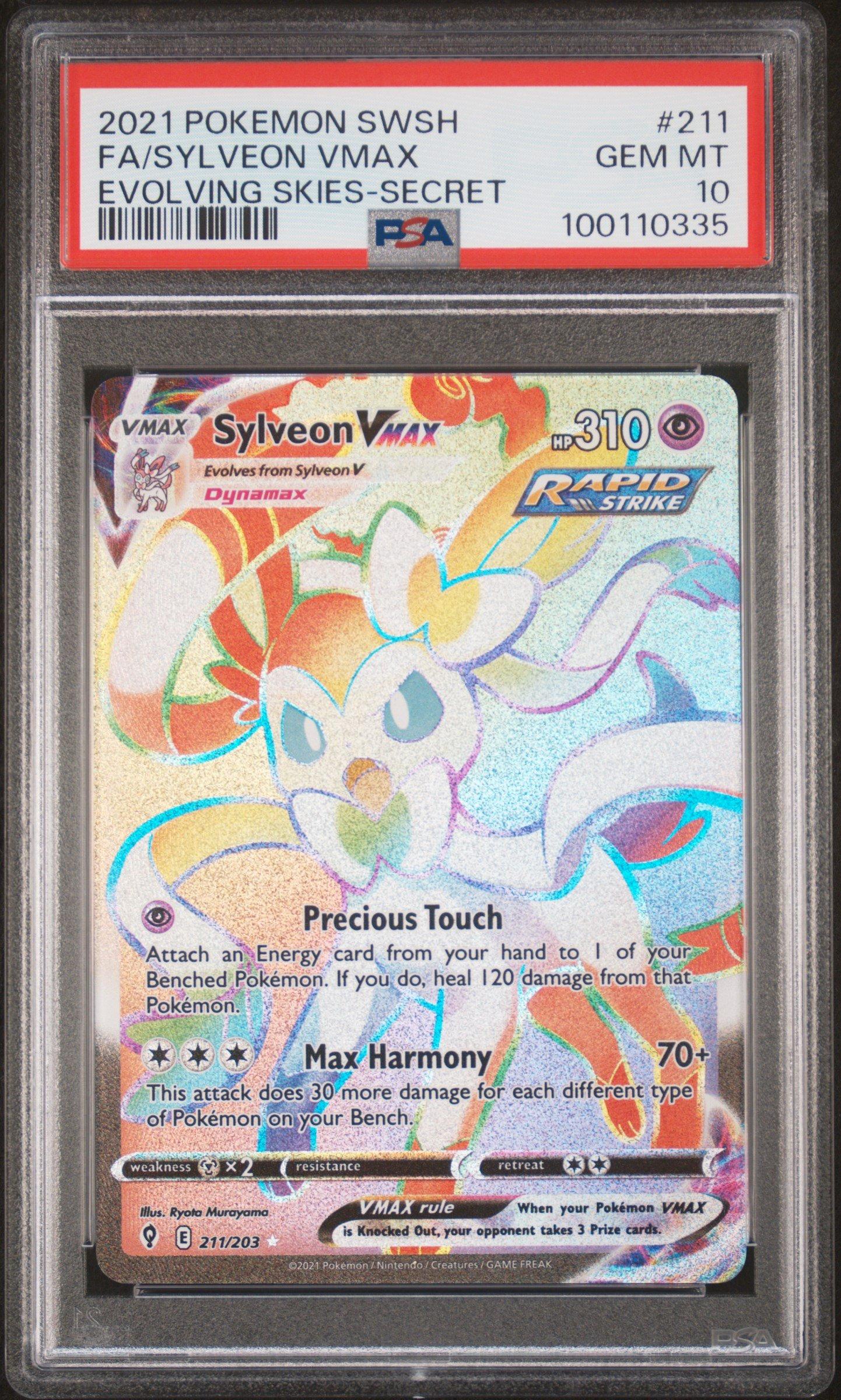 2021 Pokemon Sword & Shield Evolving Skies 211 Full Art/sylveon Vmax ...