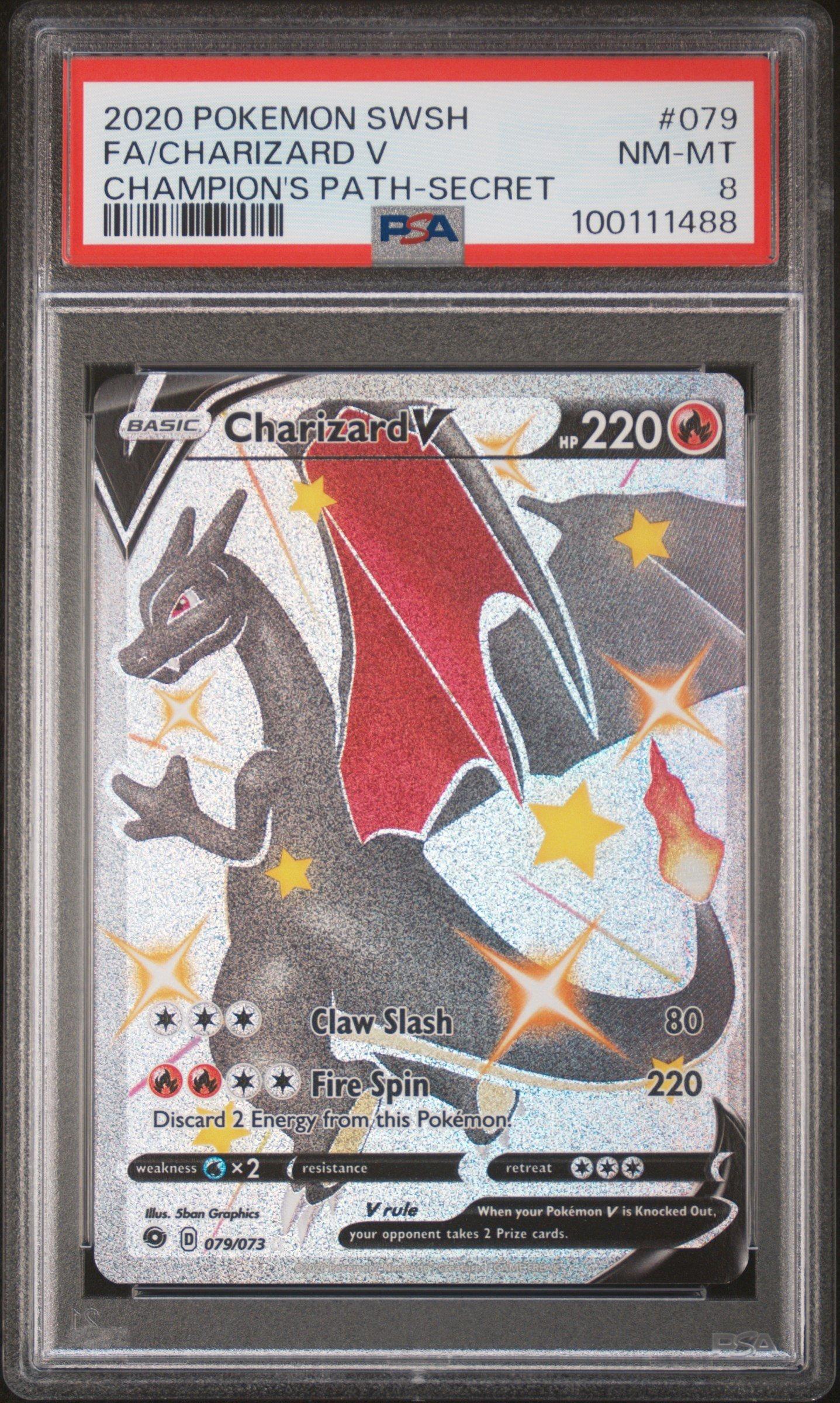 2020 Pokemon Sword & Shield Champion's Path 079 Full Art/charizard V Secret PSA 8 | GameStop