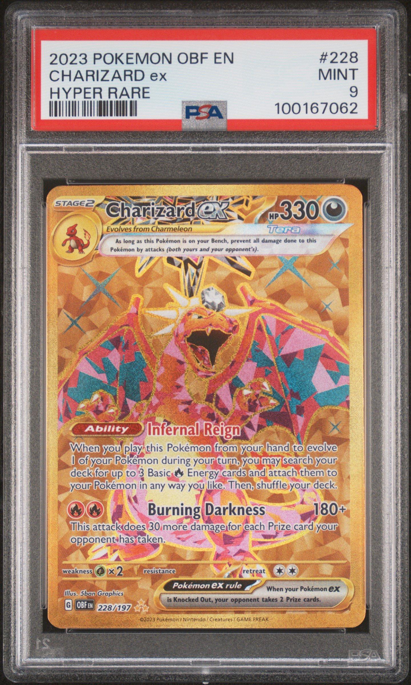 2023 Pokemon Obf En-obsidian Flames 228 Charizard Ex Hyper Rare PSA 9 ...