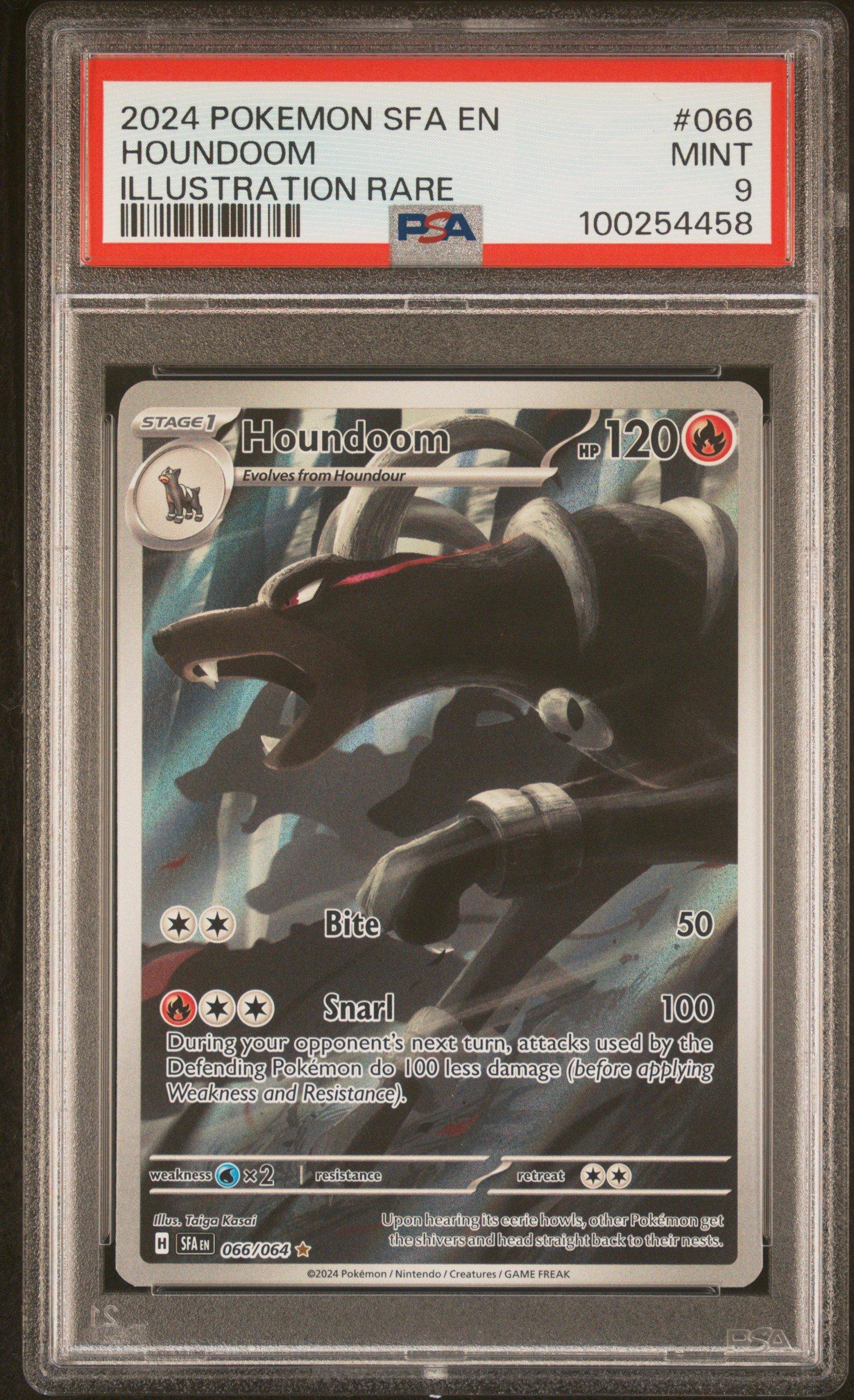2024 Pokemon Sfa En-shrouded Fable 066 Houndoom Illustration Rare PSA 9 | GameStop