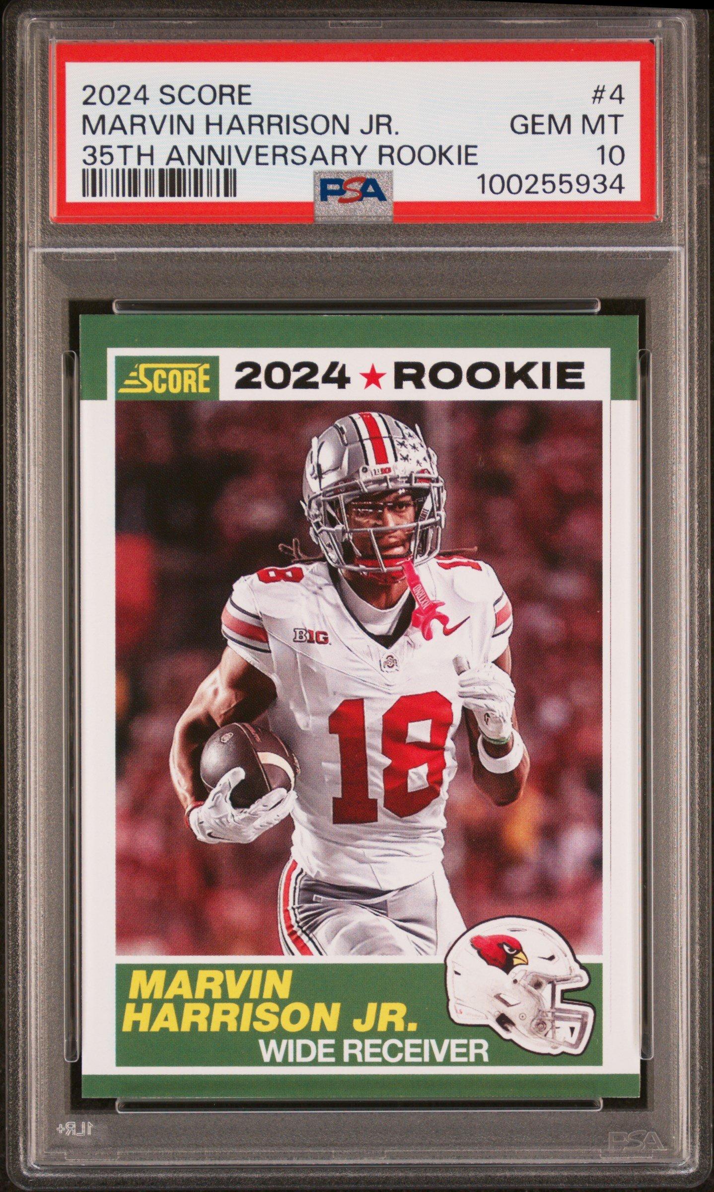 2024 Panini Score 35th Anniversary Rookie 4 Marvin Harrison Jr. PSA 10 | GameStop