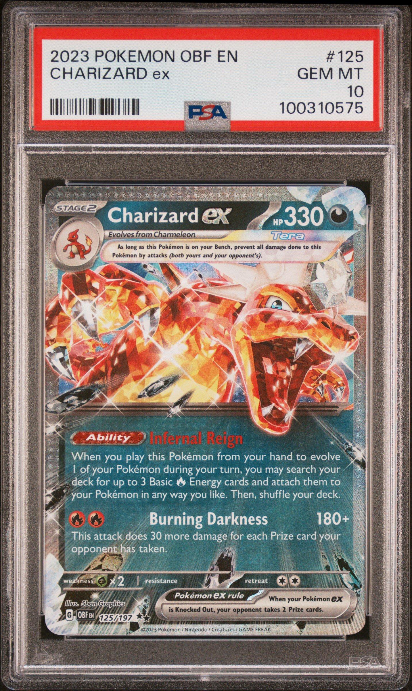 2023 Pokemon Obf En-obsidian Flames 125 Charizard Ex PSA 10 | GameStop