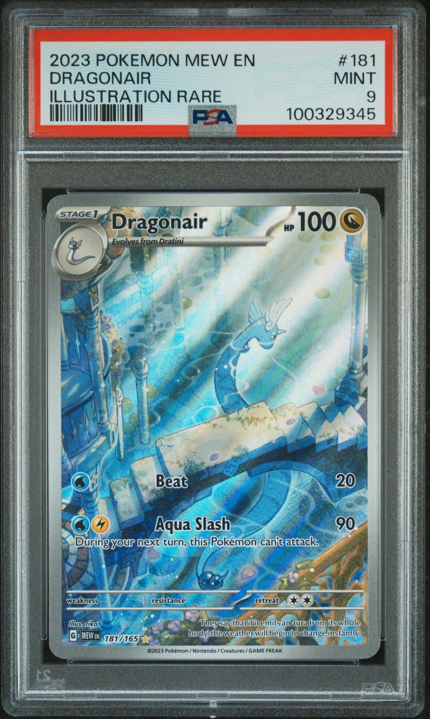 2023 Pokemon Mew En-151 181 Dragonair Illustration Rare PSA 9 | GameStop