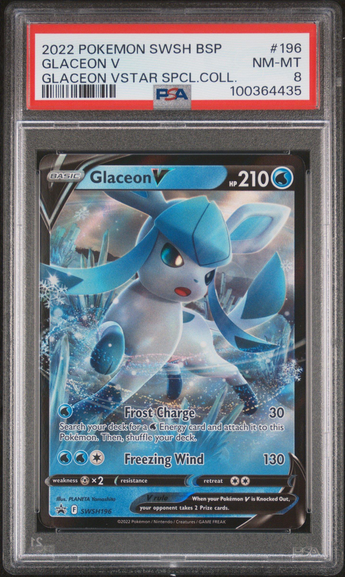 2022 Pokemon Swsh Black Star Promo 196 Glaceon V Glaceon Vstar Special ...