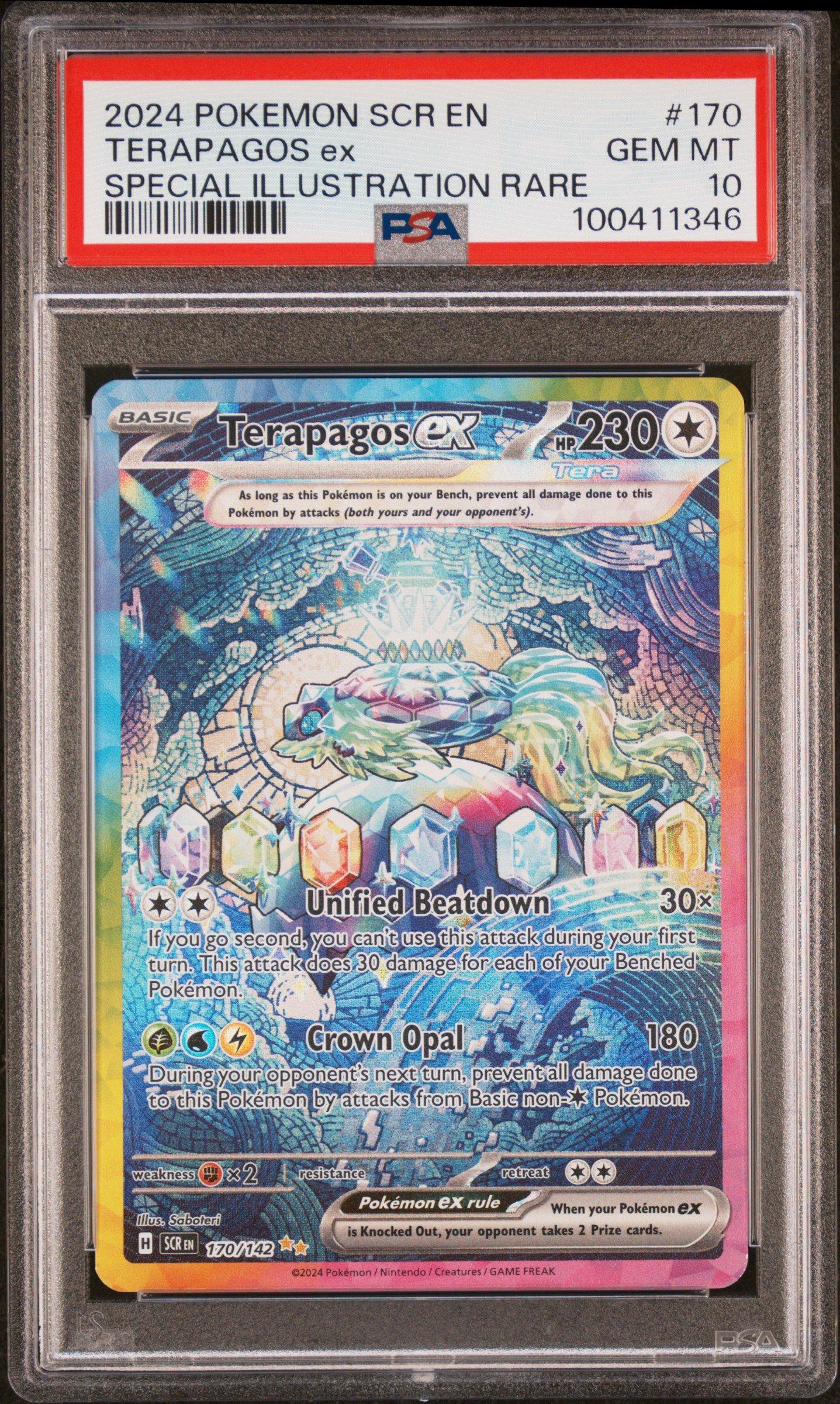 2024 Pokemon Scr En-stellar Crown 170 Terapagos Ex Special Illustration ...