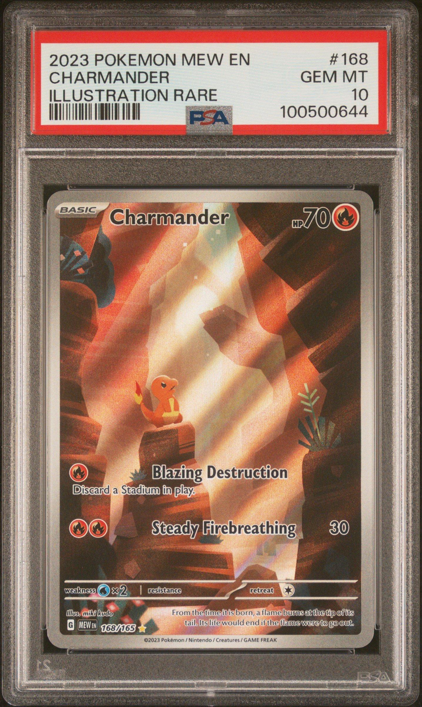 2023 Pokemon Mew En-151 168 Charmander Illustration Rare PSA 10 | GameStop