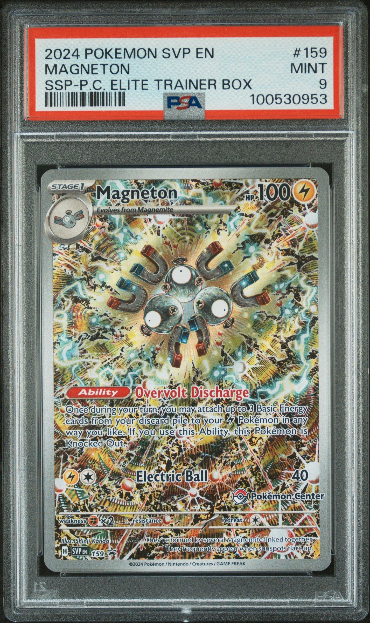 2024 Pokemon Svp En-sv Black Star Promo 159 Magneton Surging Sparks Pokemon Center Elite Trainer ...
