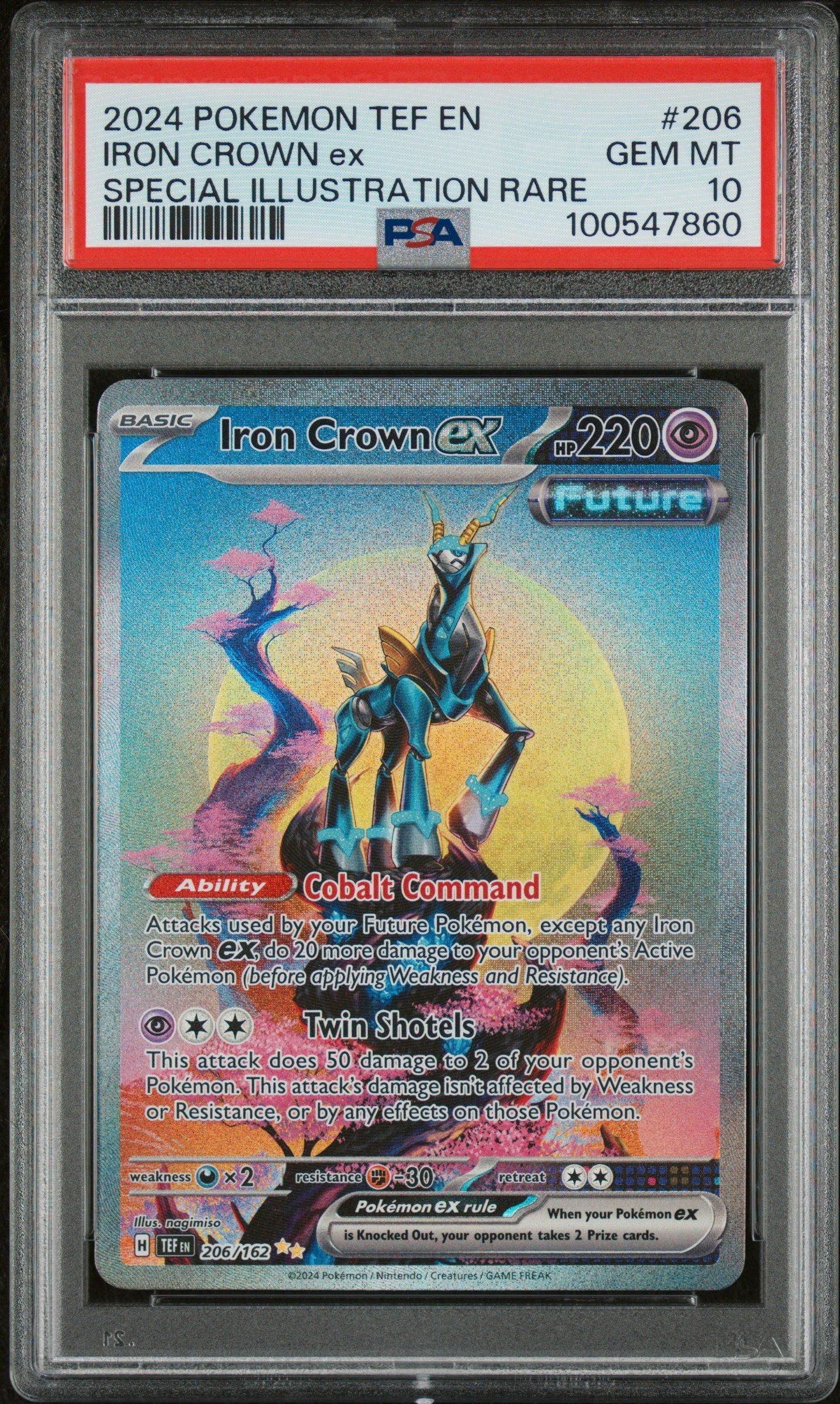 2024 Pokemon Tef En-temporal Forces 206 Iron Crown Ex Special ...