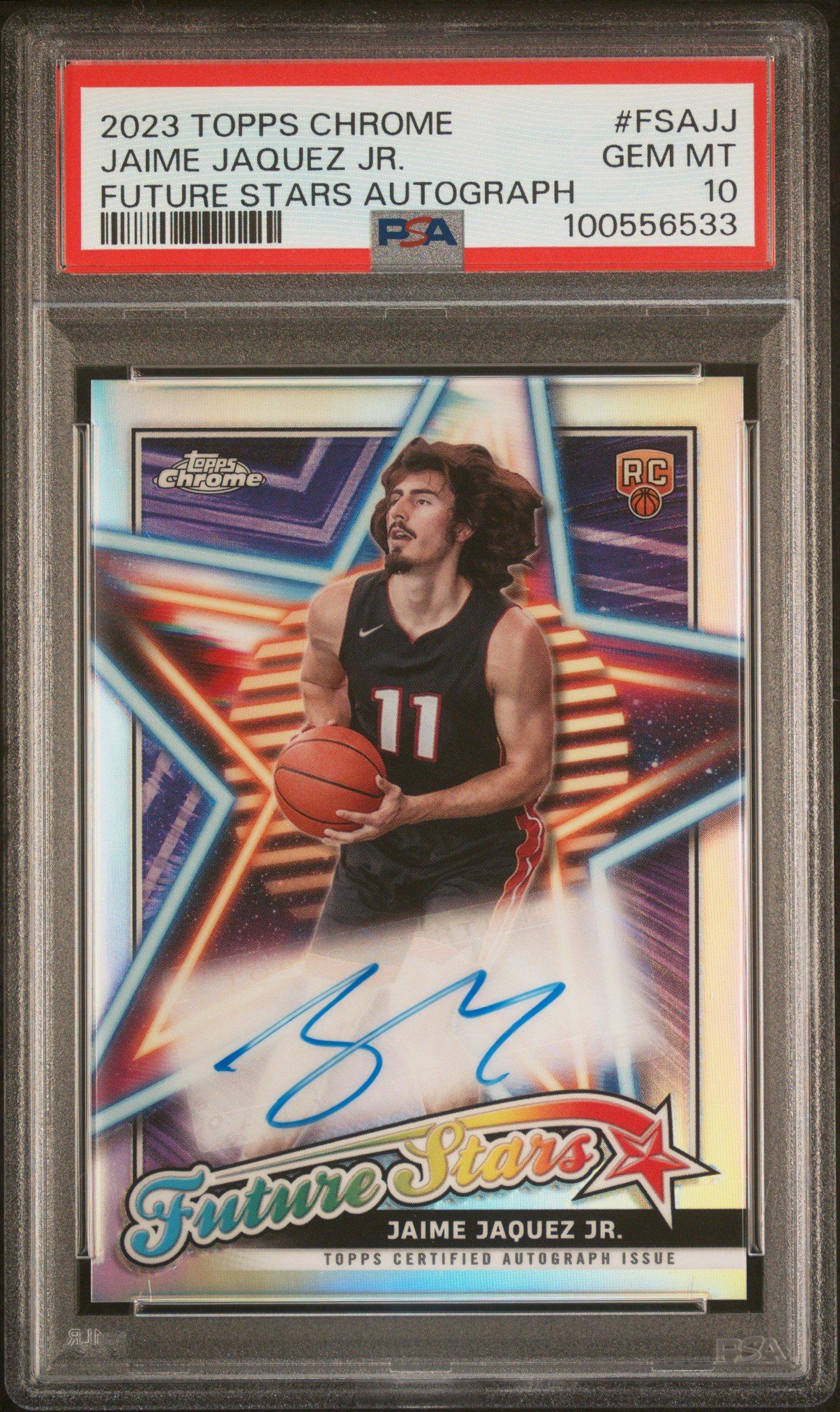 2023 Topps Chrome Future Stars Autographs Fsajj Jaime Jaquez Jr. PSA 10 ...
