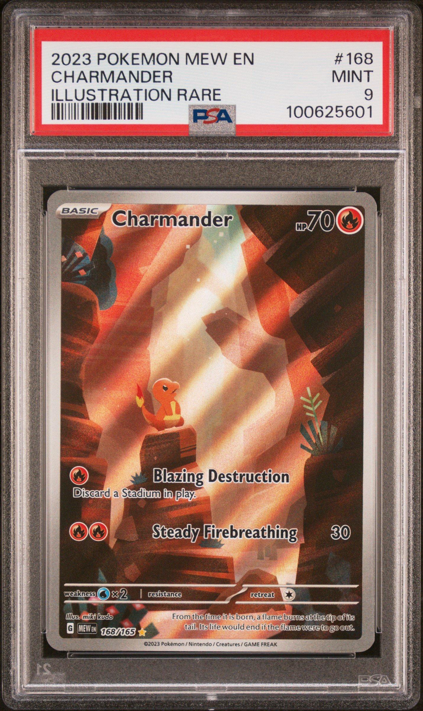 2023 Pokemon Mew En-151 168 Charmander Illustration Rare PSA 9 | GameStop