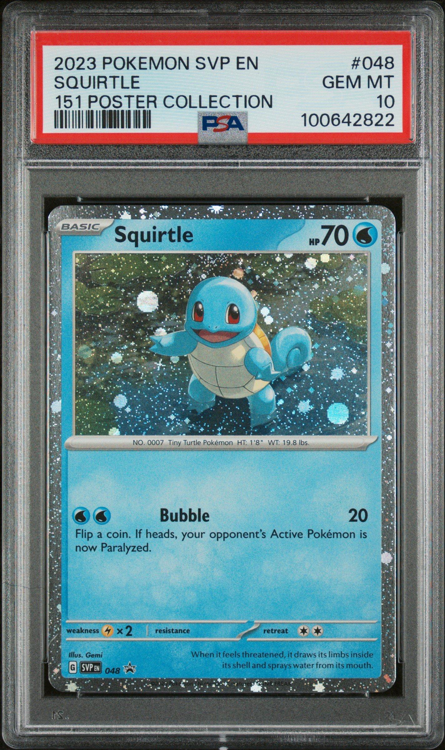 2023 Pokemon Svp En-sv Black Star Promo 048 Squirtle 151 Poster Collection PSA 10 | GameStop