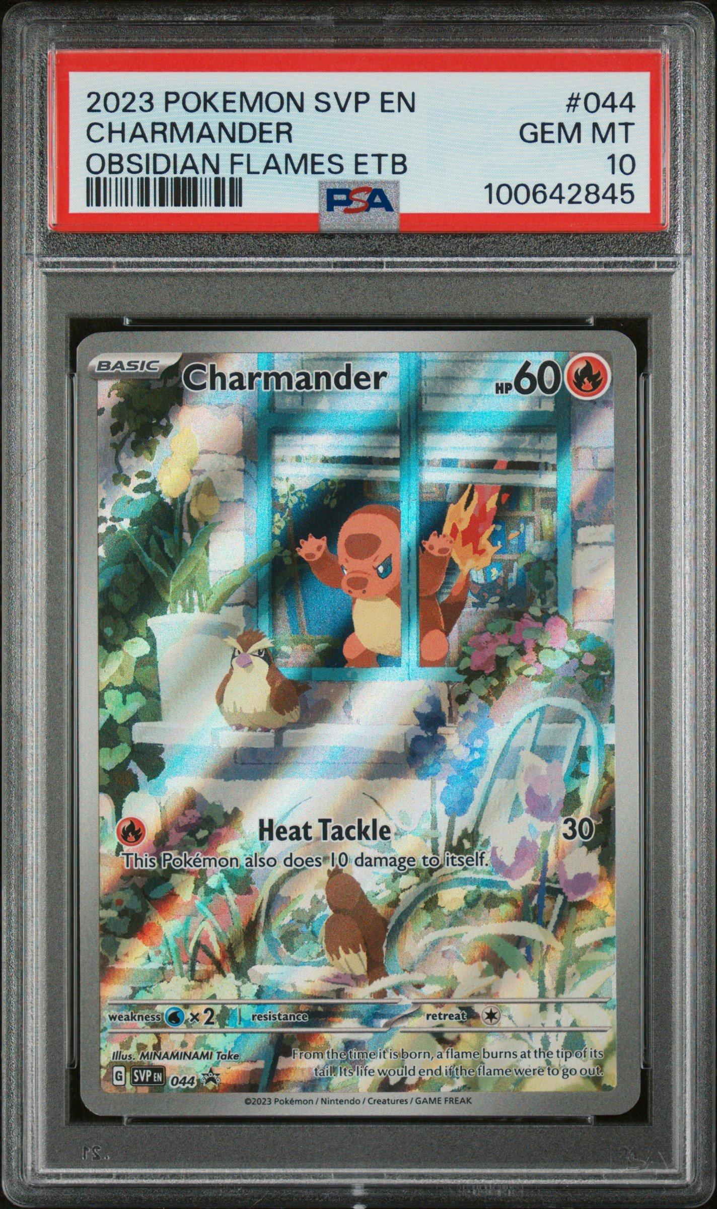 2023 Pokemon Svp En-sv Black Star Promo 044 Charmander Obsidian Flames Elite Trainer Box PSA 10 ...
