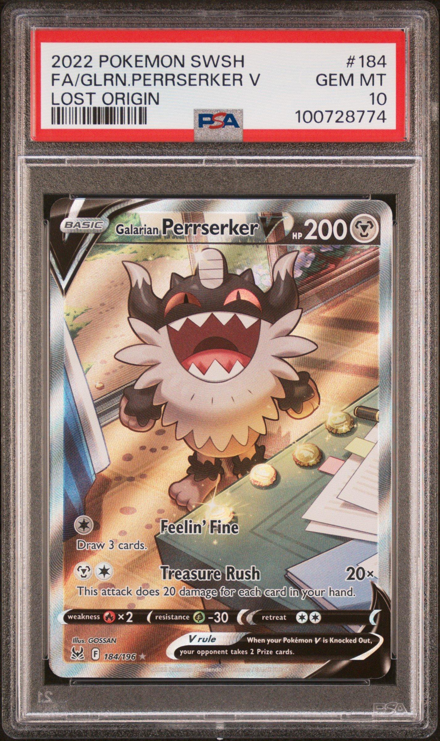 2022 Pokemon Sword & Shield Lost Origin 184 Full Art/galarian ...