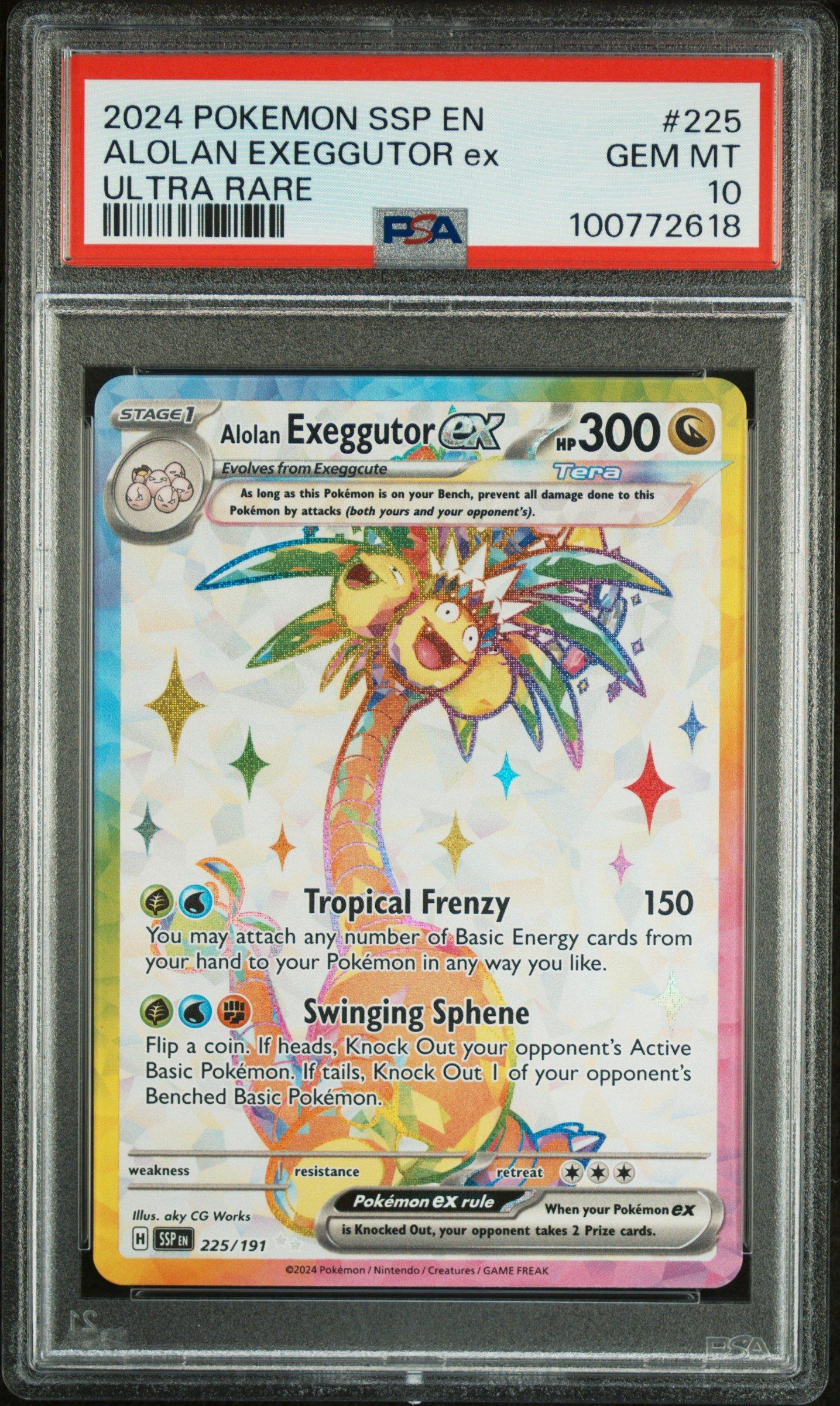 2024 Pokemon Ssp En-surging Sparks 225 Alolan Exeggutor Ex Ultra Rare PSA 10 | GameStop