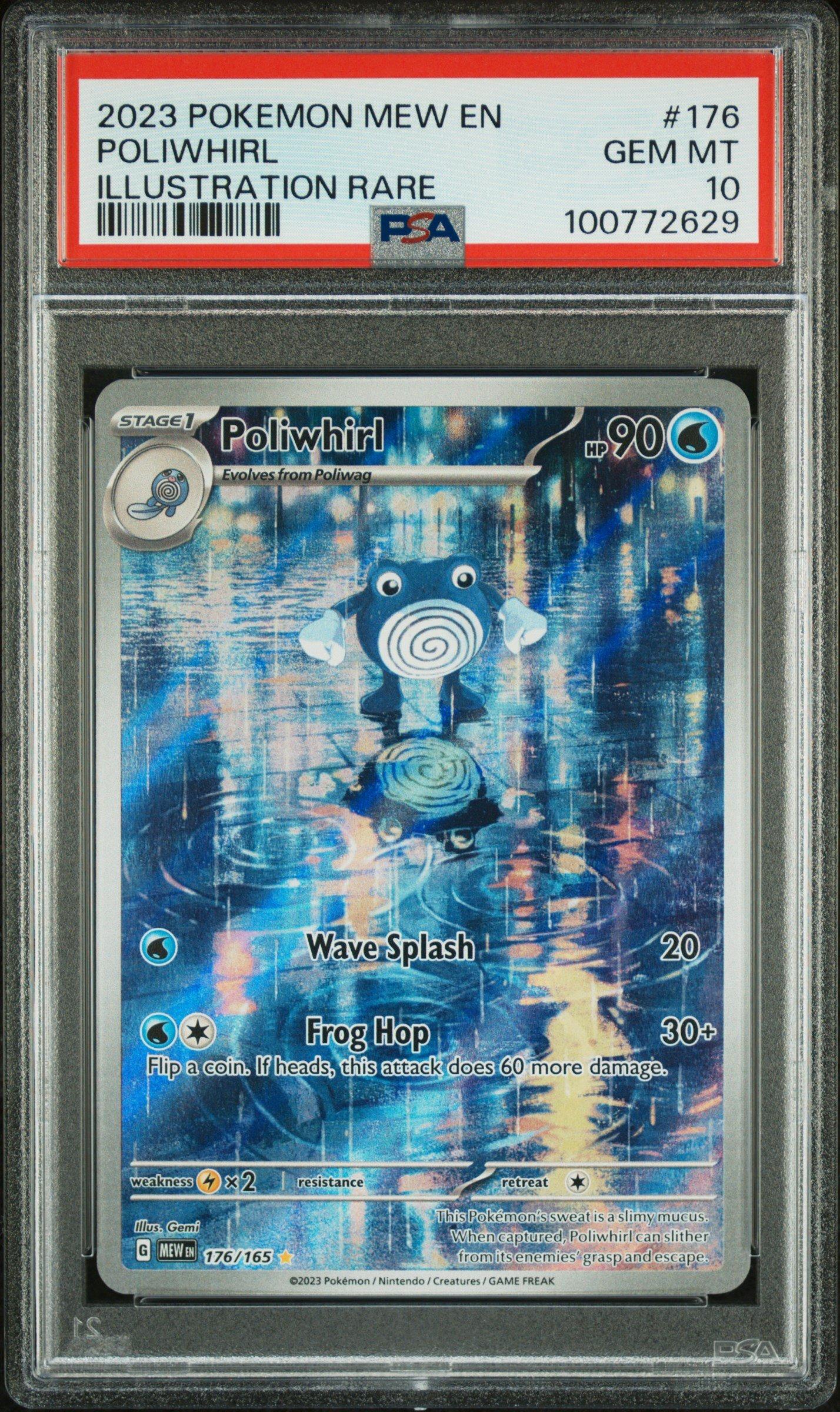 2023 Pokemon Mew En-151 176 Poliwhirl Illustration Rare PSA 10 | GameStop
