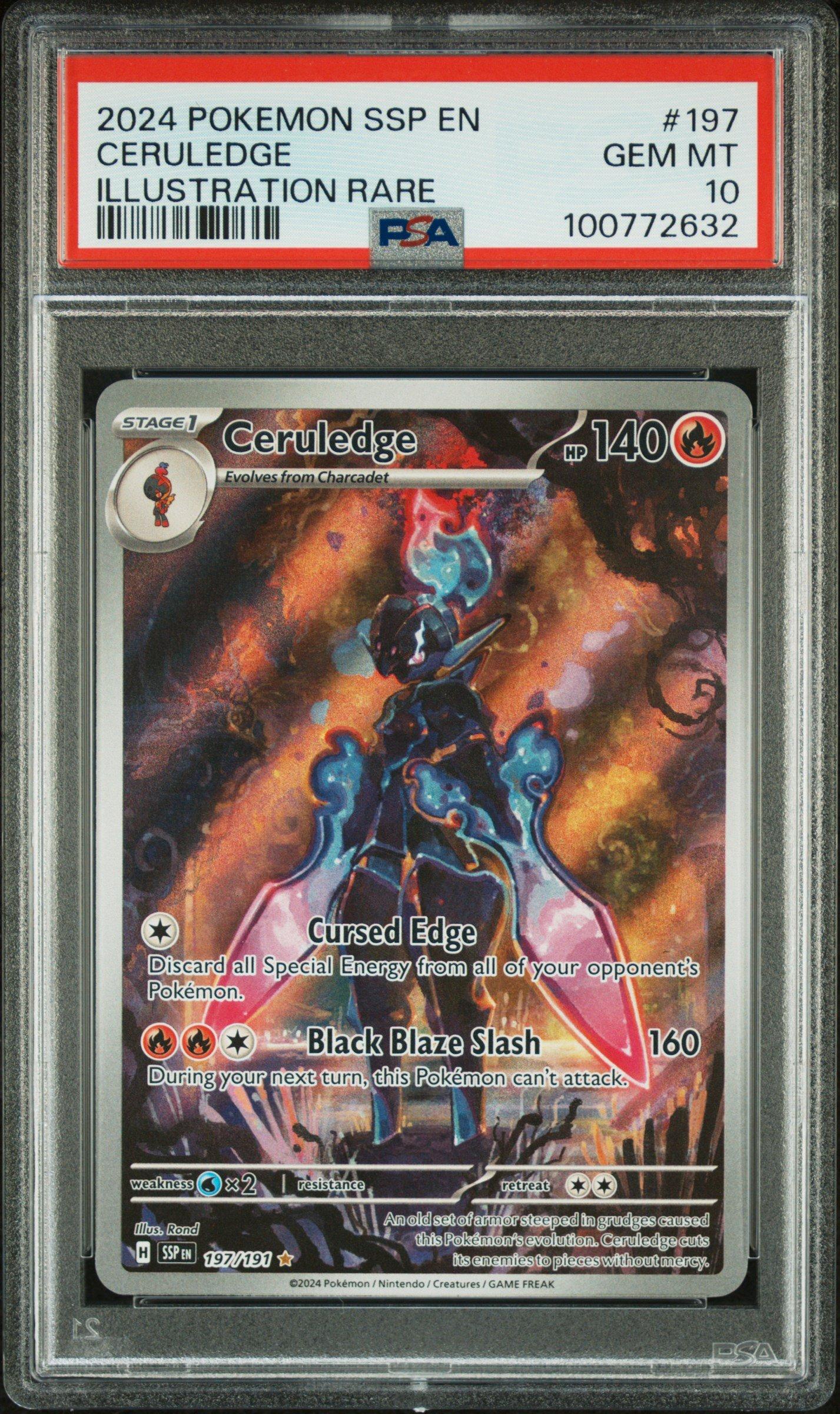 2024 Pokemon Ssp En-surging Sparks 197 Ceruledge Illustration Rare PSA 10 | GameStop