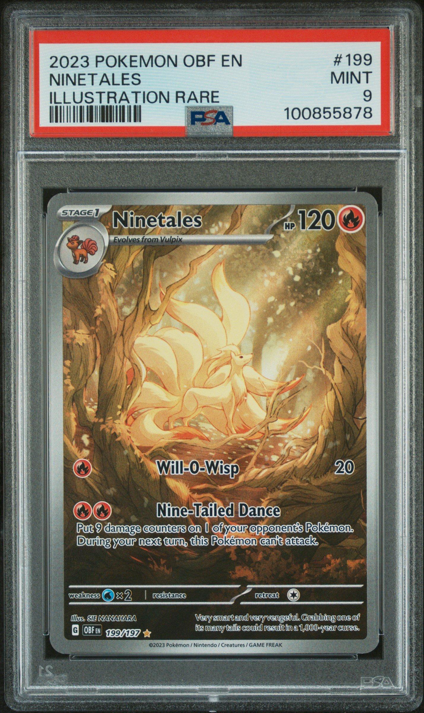 2023 Pokemon Obf En-obsidian Flames 199 Ninetales Illustration Rare PSA ...
