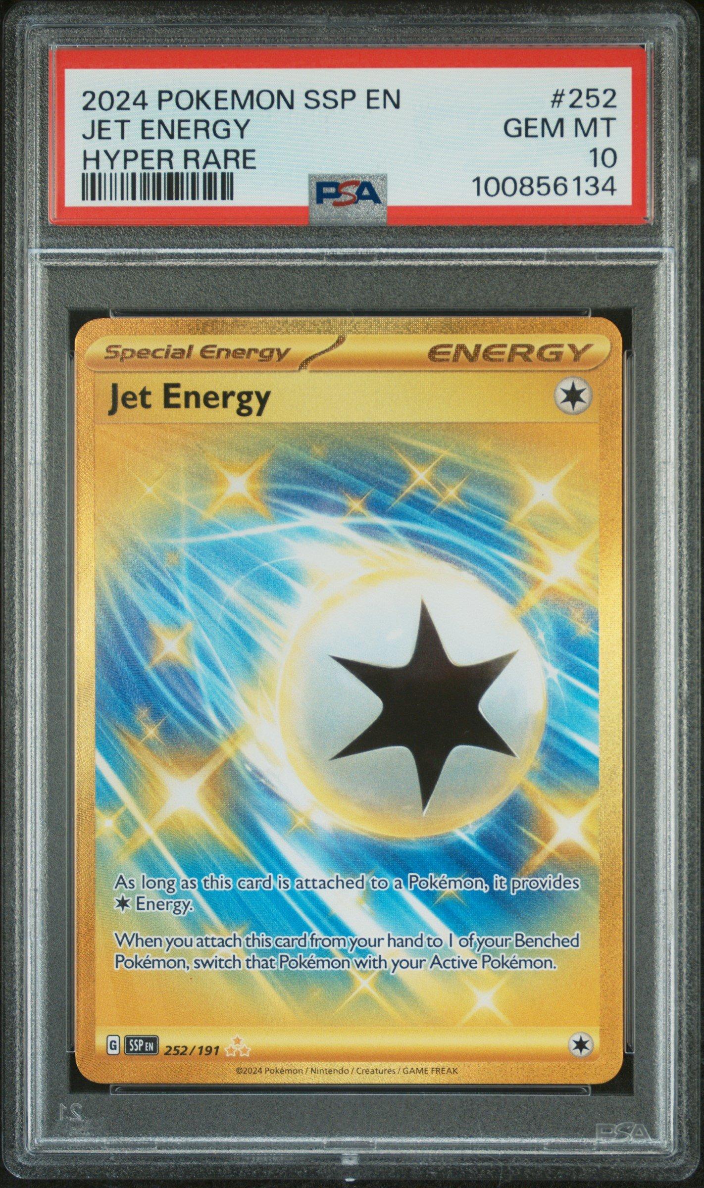 2024 Pokemon Ssp En-surging Sparks 252 Jet Energy Hyper Rare PSA 10 | GameStop